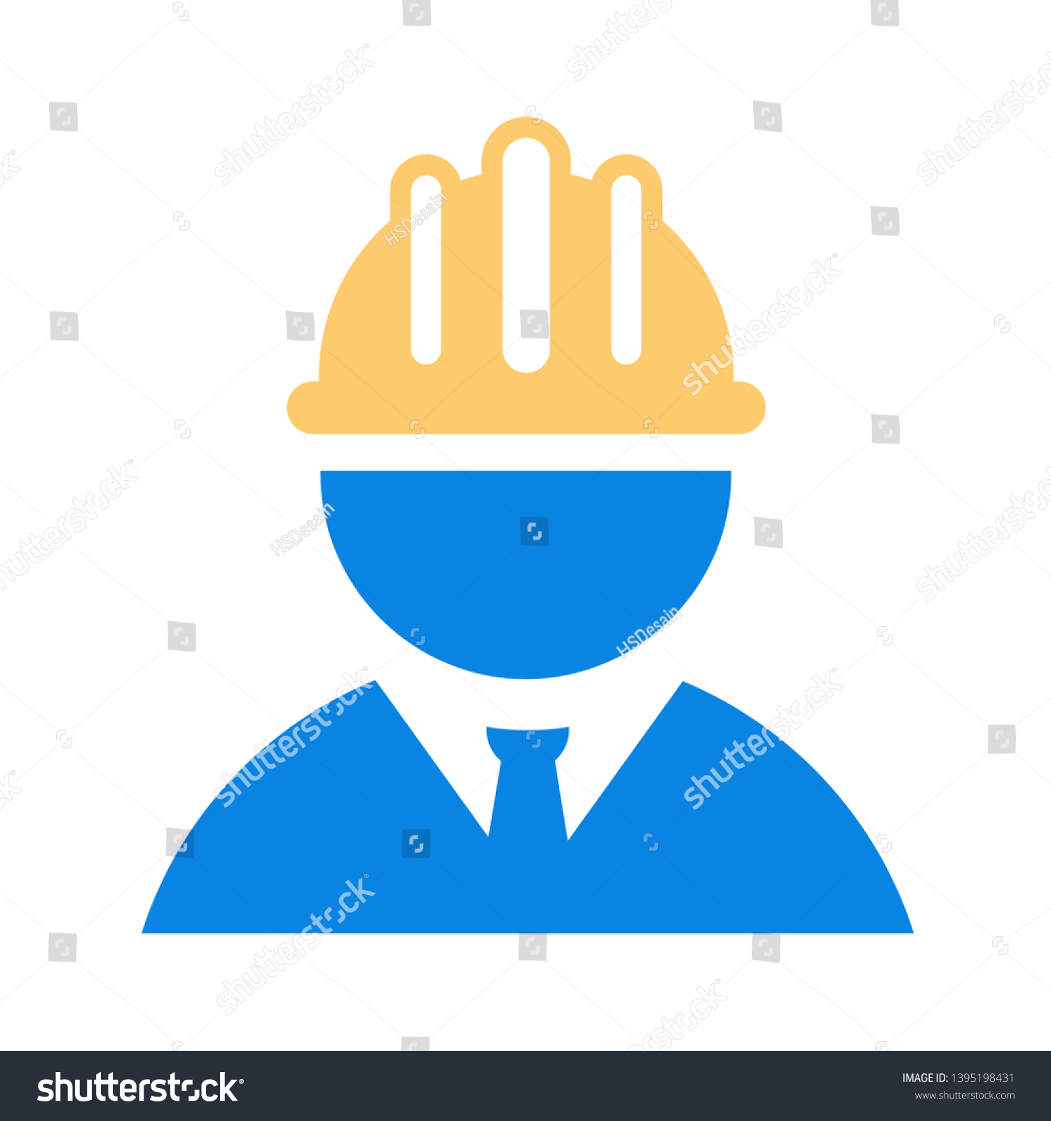 Construction Manager Supervisor Worker Vector Icon Stock Vector ...