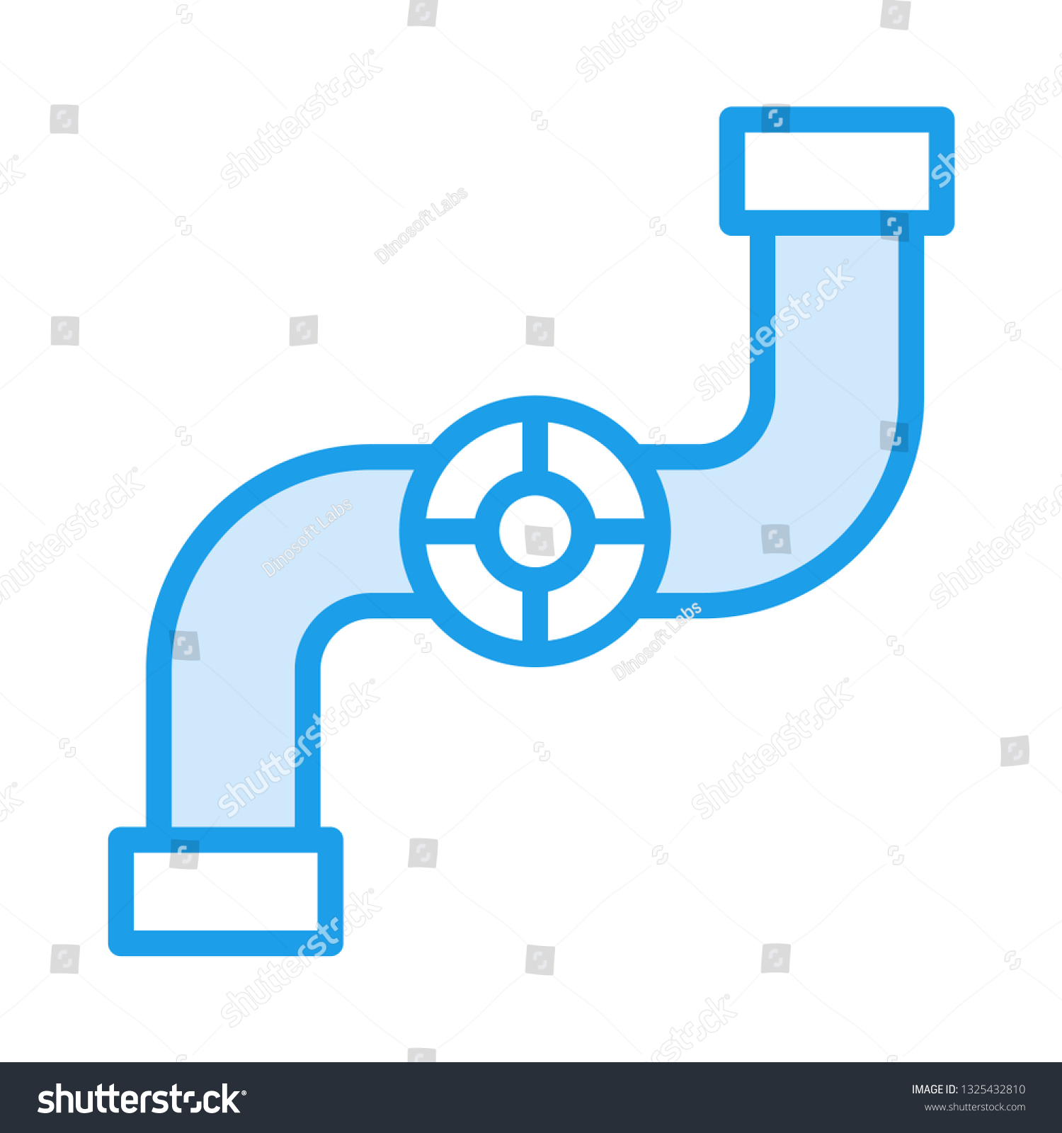 Construction Pipeline Valve Stock Vector (Royalty Free) 1325432810