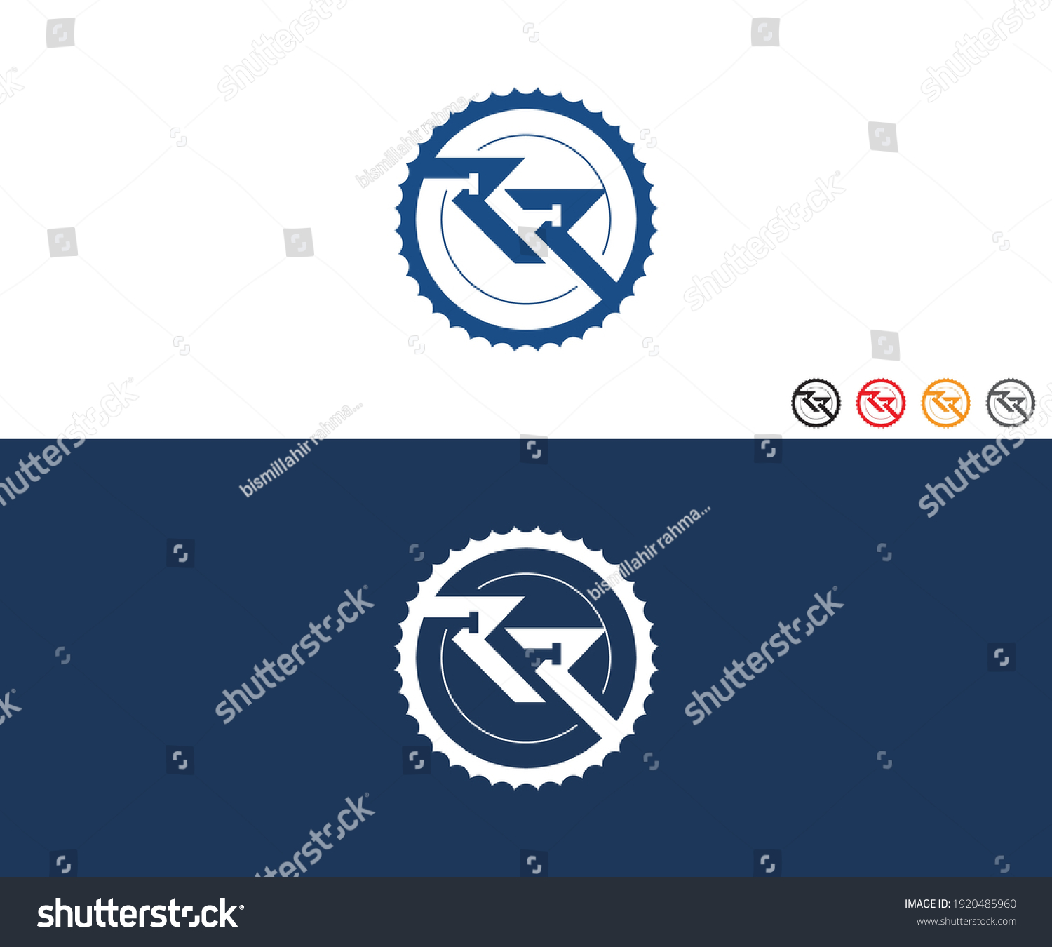 Construction Rr Logo Design Eps Stock Vector (Royalty Free) 1920485960 ...