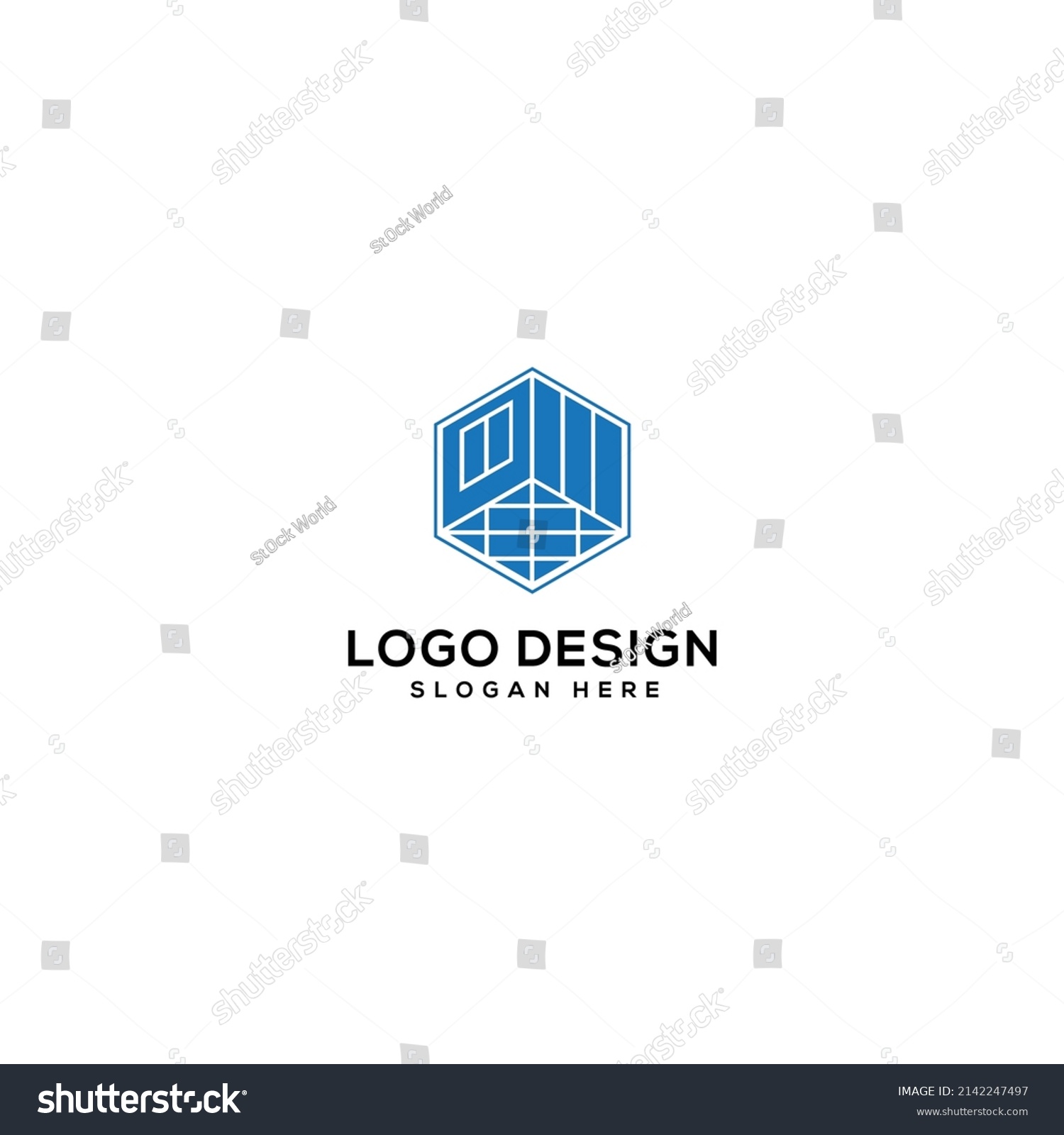 Construction Shaped Mark Logo Design Vector Stock Vector (Royalty Free ...
