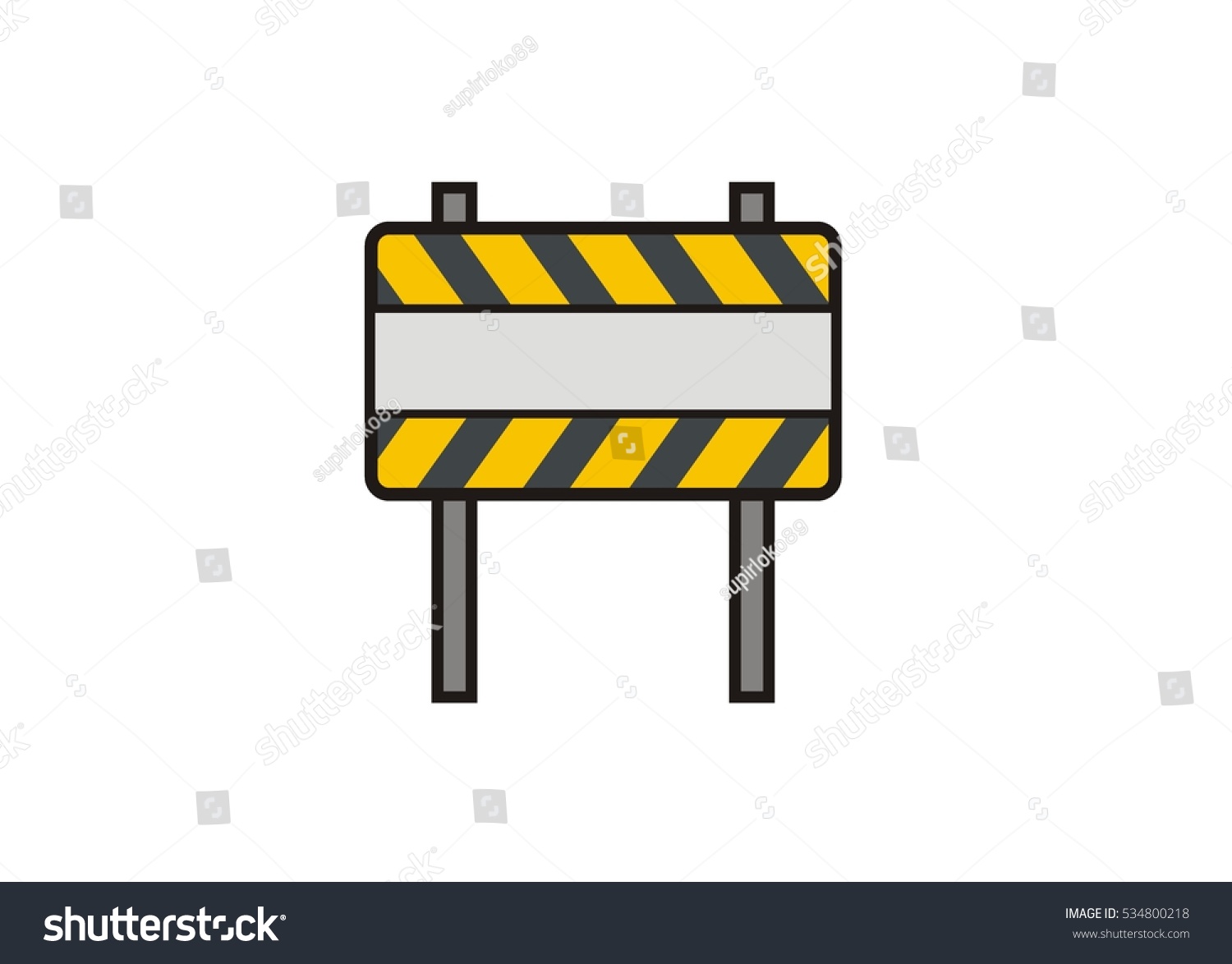 Construction Stop Sign Stock Vector (Royalty Free) 534800218