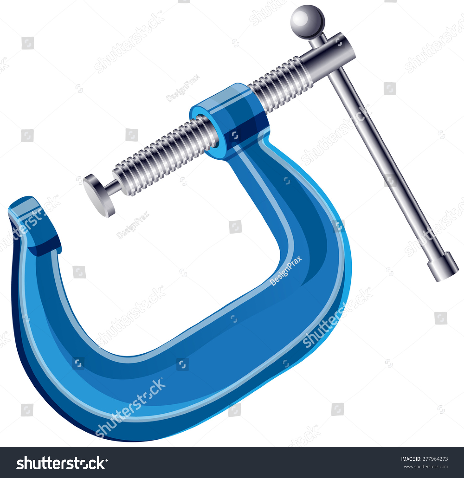 Construction Tool C Clamp Illustration: เวกเตอร์สต็อก (ปลอดค่าลิขสิทธิ์ ...