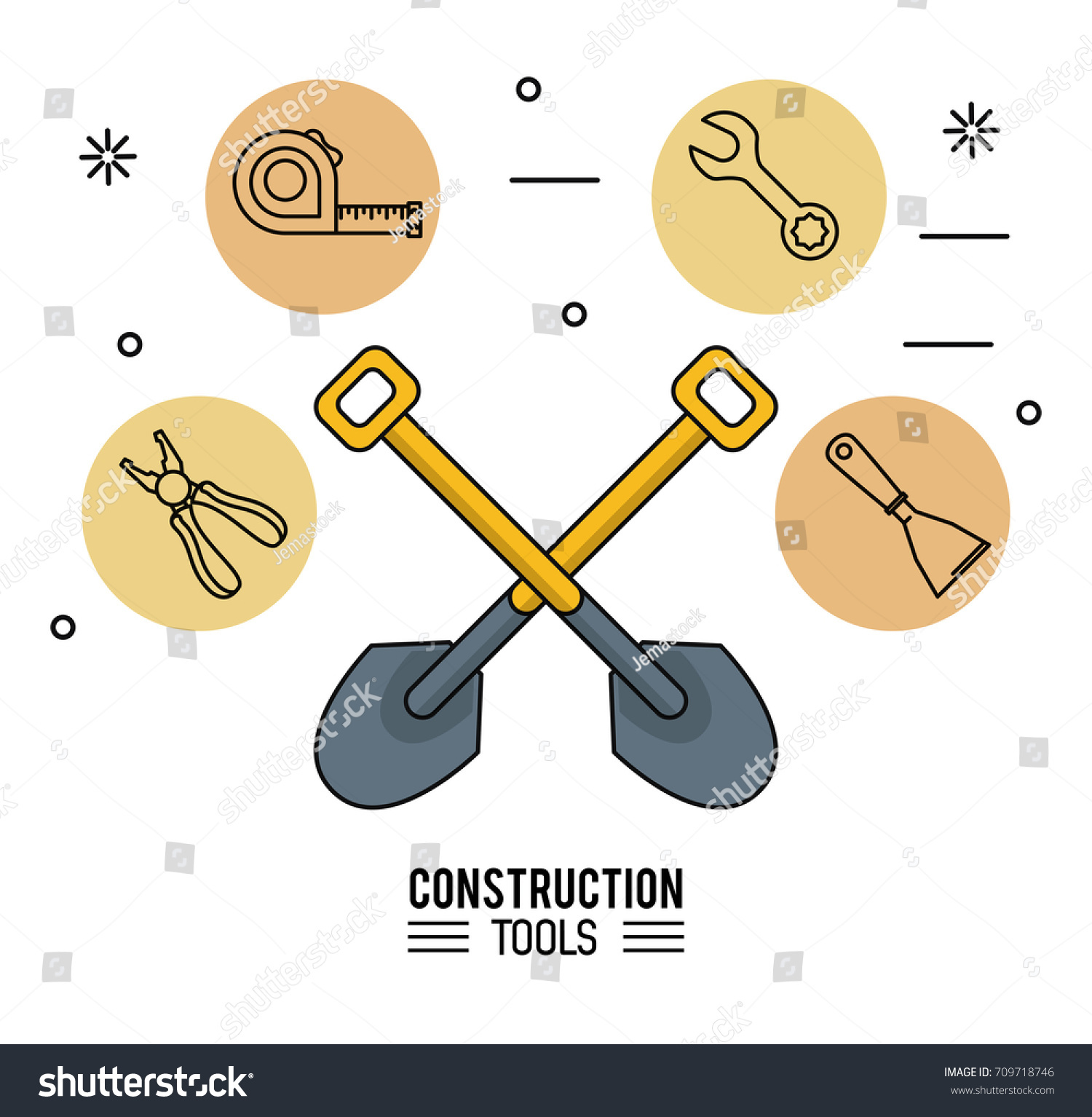 Construction Tools Infographic Stock Vector (Royalty Free) 709718746 ...