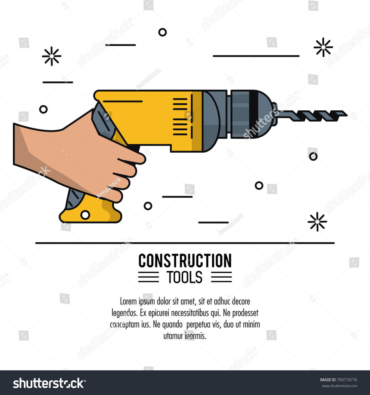 Construction Tools Infographic: vector de stock (libre de regalías ...