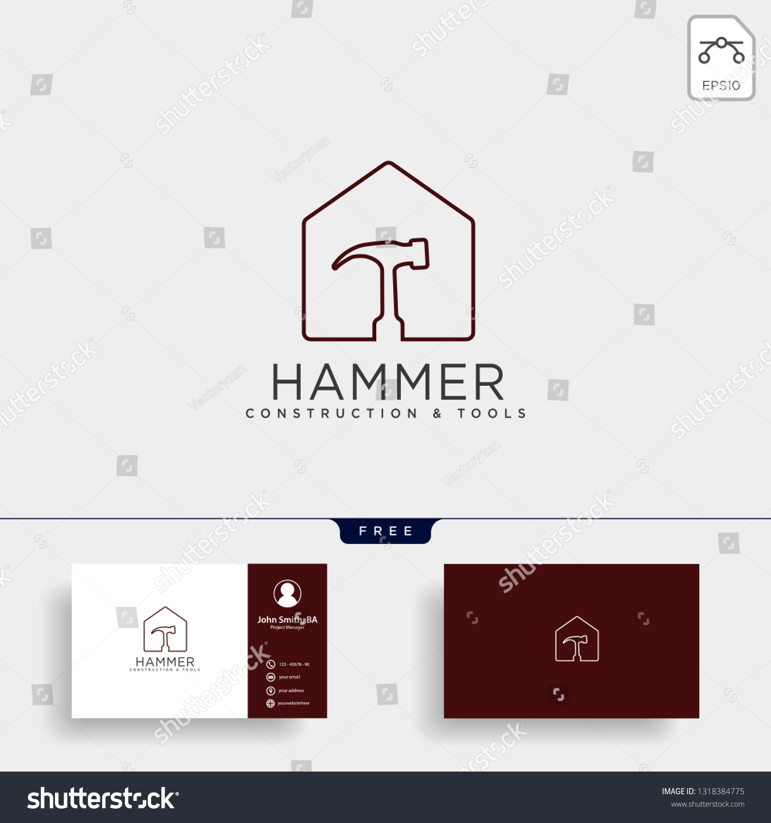 Construction Tools Logo Template Vector Illustration Stock Vector ...