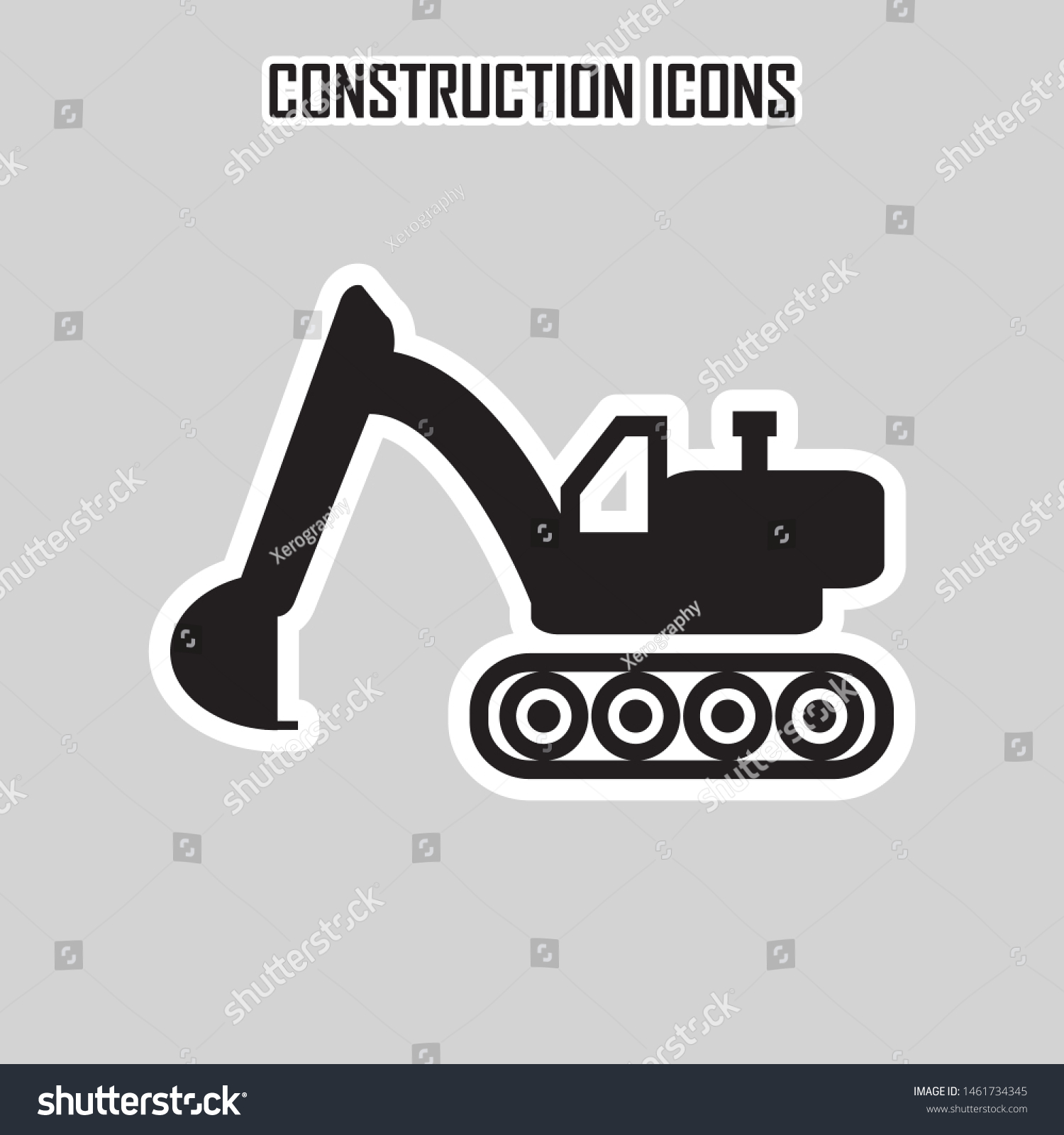 Construction Truck Machine Vector Icons Stock Vector (Royalty Free ...