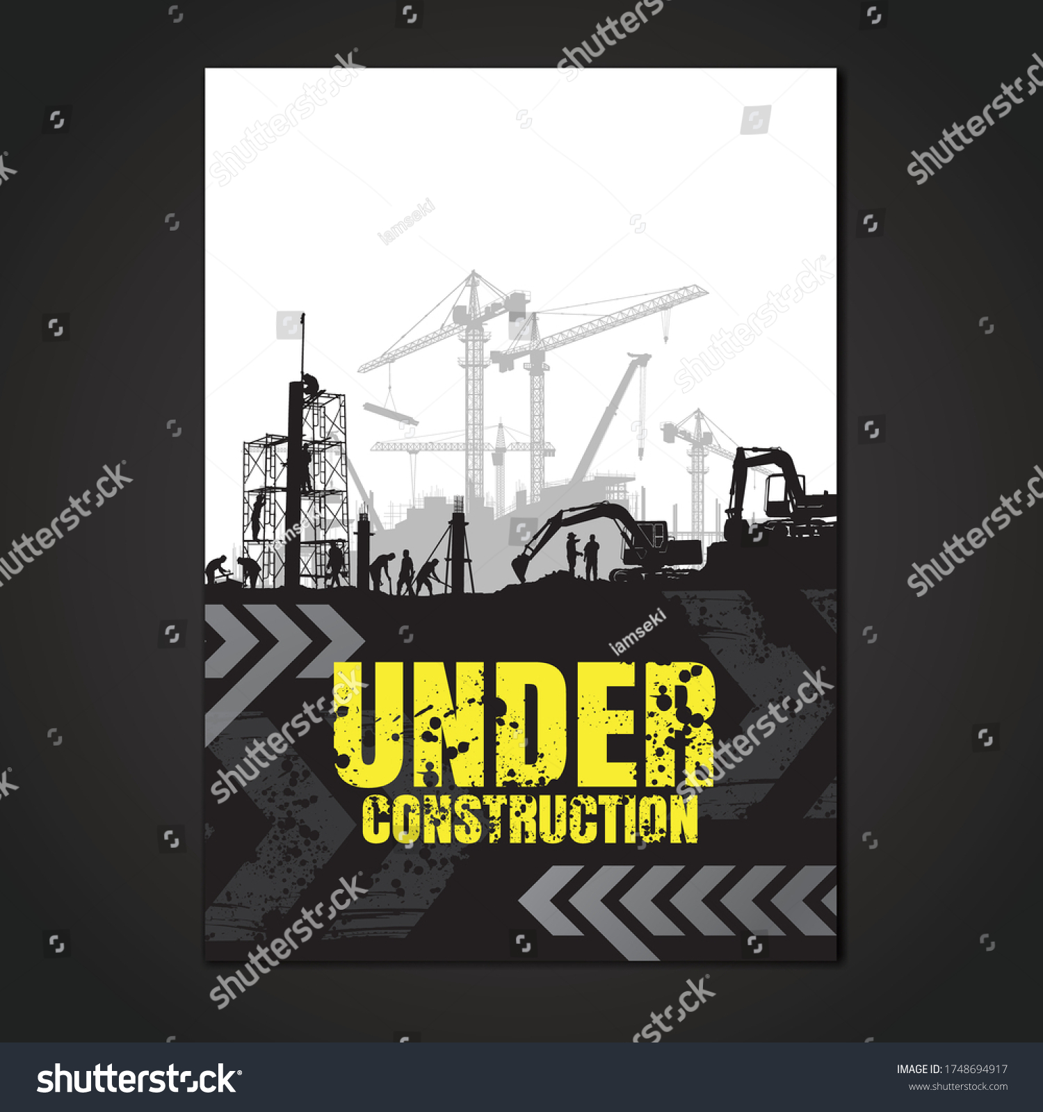 Construction Vector Backgroundconstruction Info Graphics Book Stock ...
