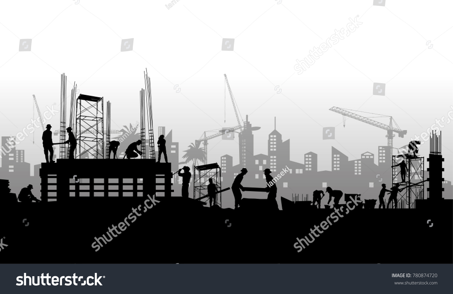 Construction Vector Backgroundconstruction Info Graphics Book Stock ...