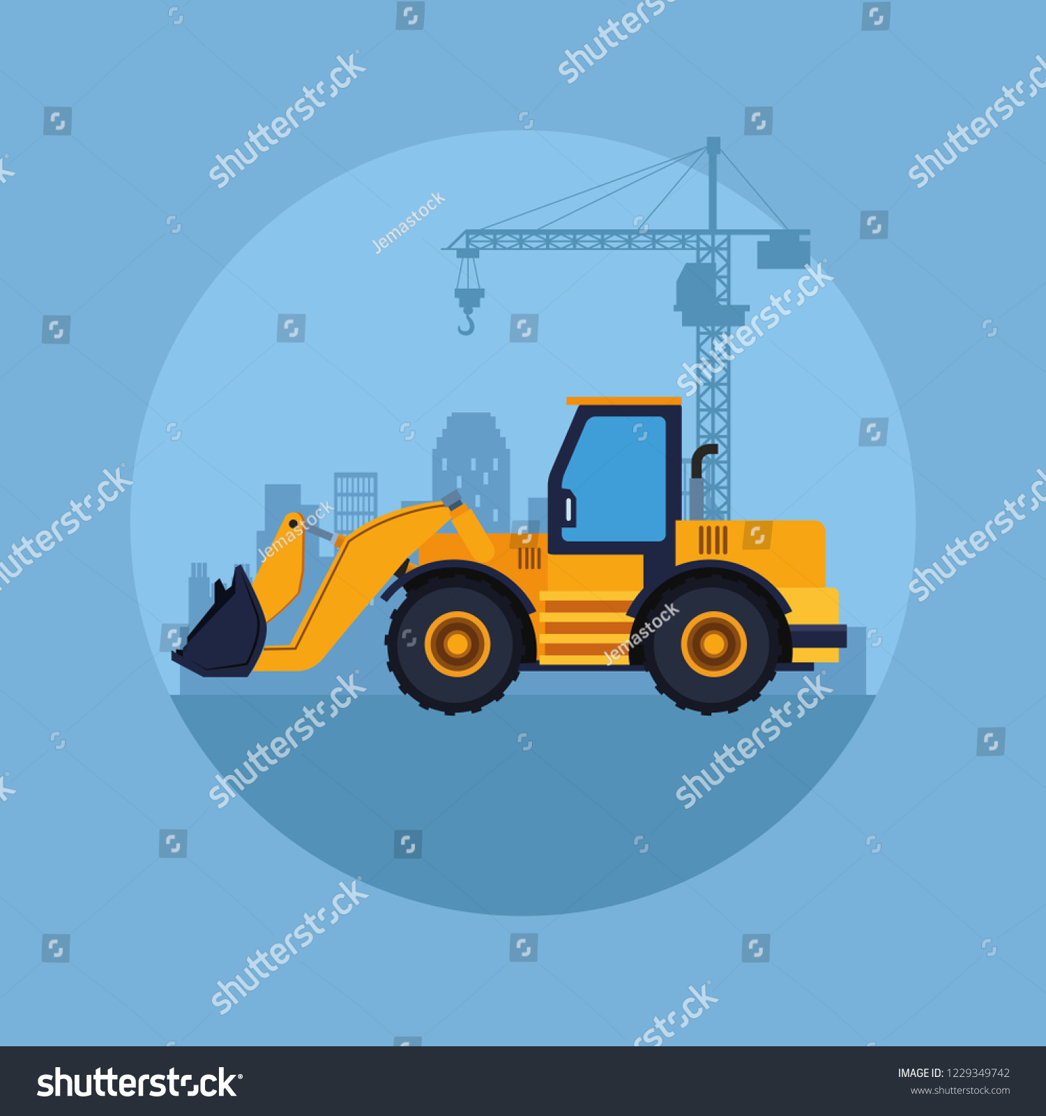 Construction Vehicle Cartoon Stock Vector (Royalty Free) 1229349742 ...