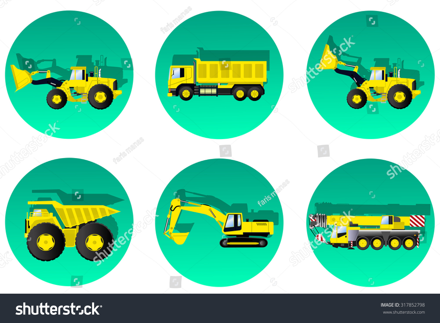 Construction Vehicles Illustration Stock Vector (Royalty Free) 317852798