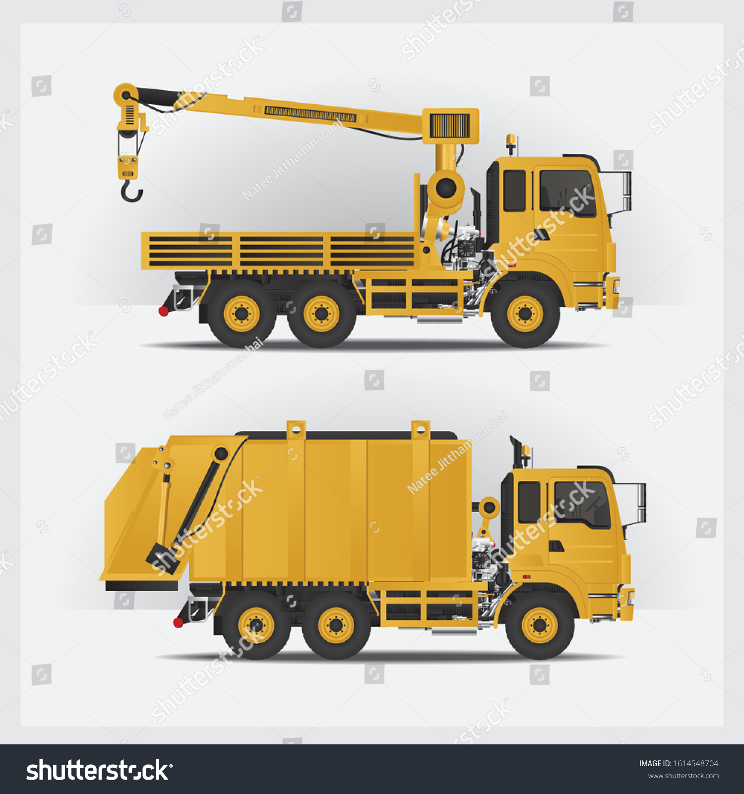 Construction Vehicles Industry Vector Illustration Stock Vector ...