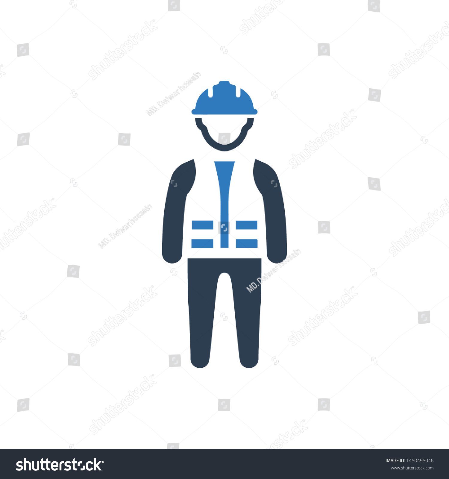 Construction Worker Icon Vector Graphics Stock Vector (Royalty Free ...