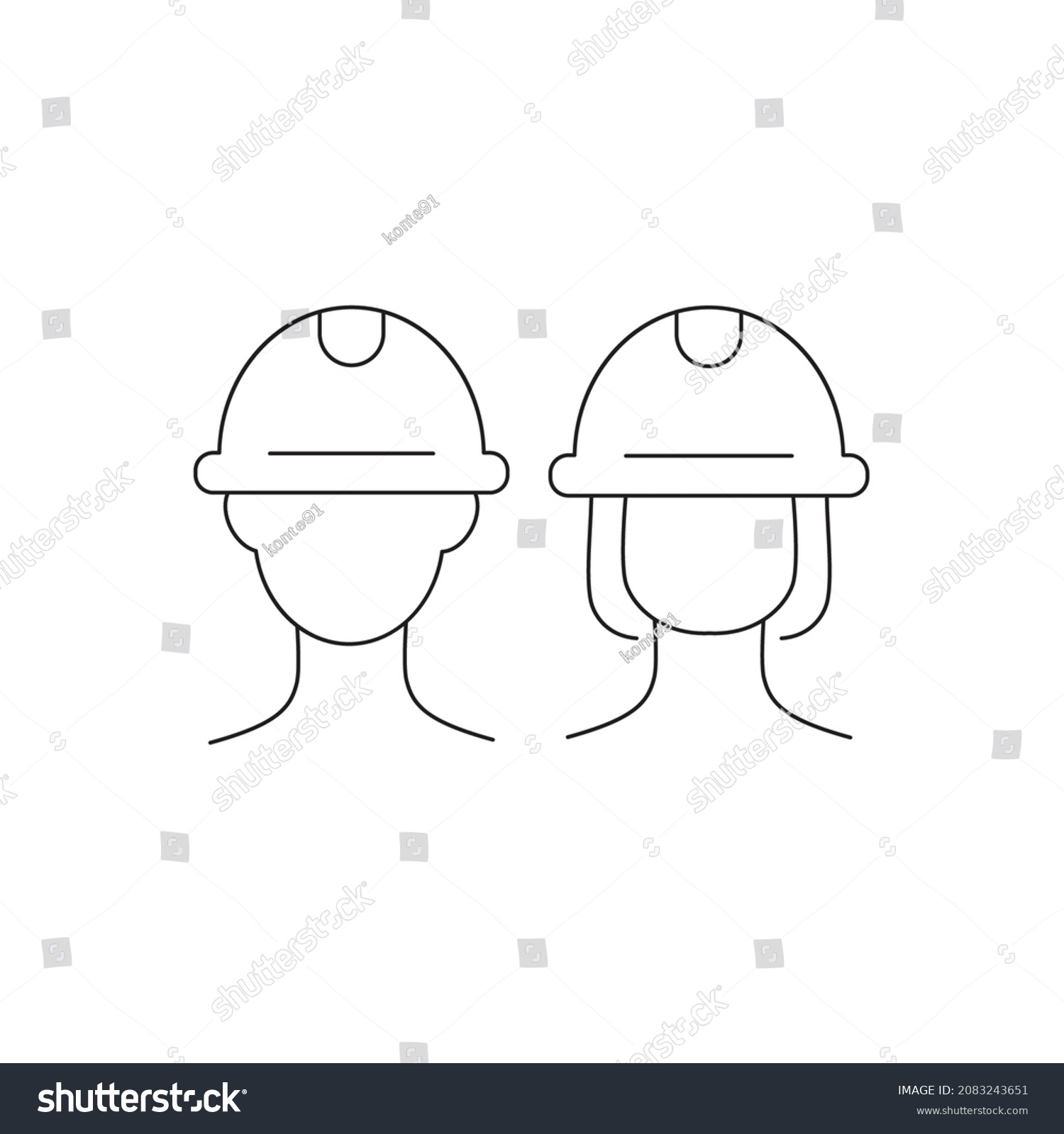 Construction Worker Icons Symbol Vector Elements Stock Vector (Royalty ...