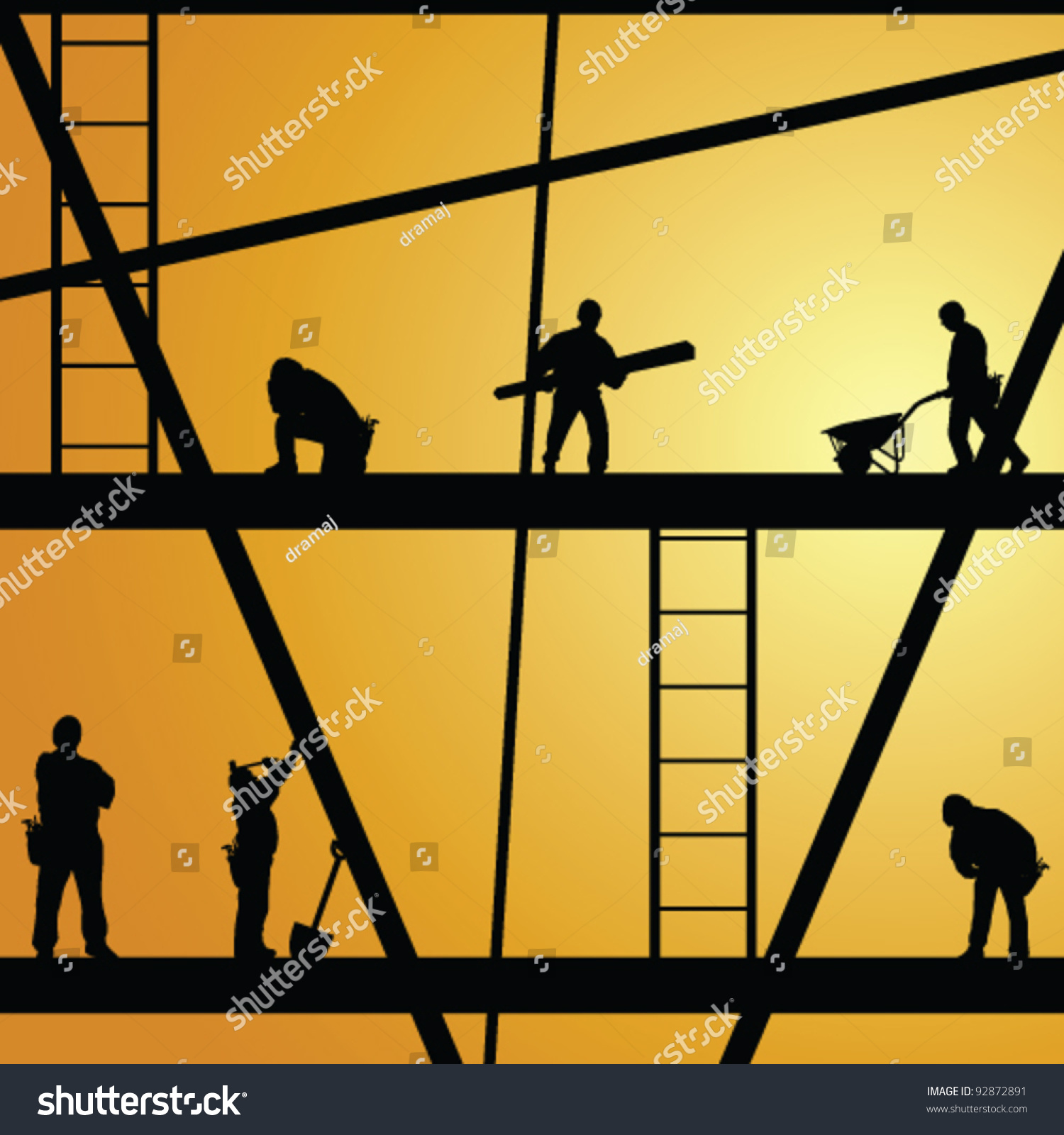 Worker Silhouette Vector