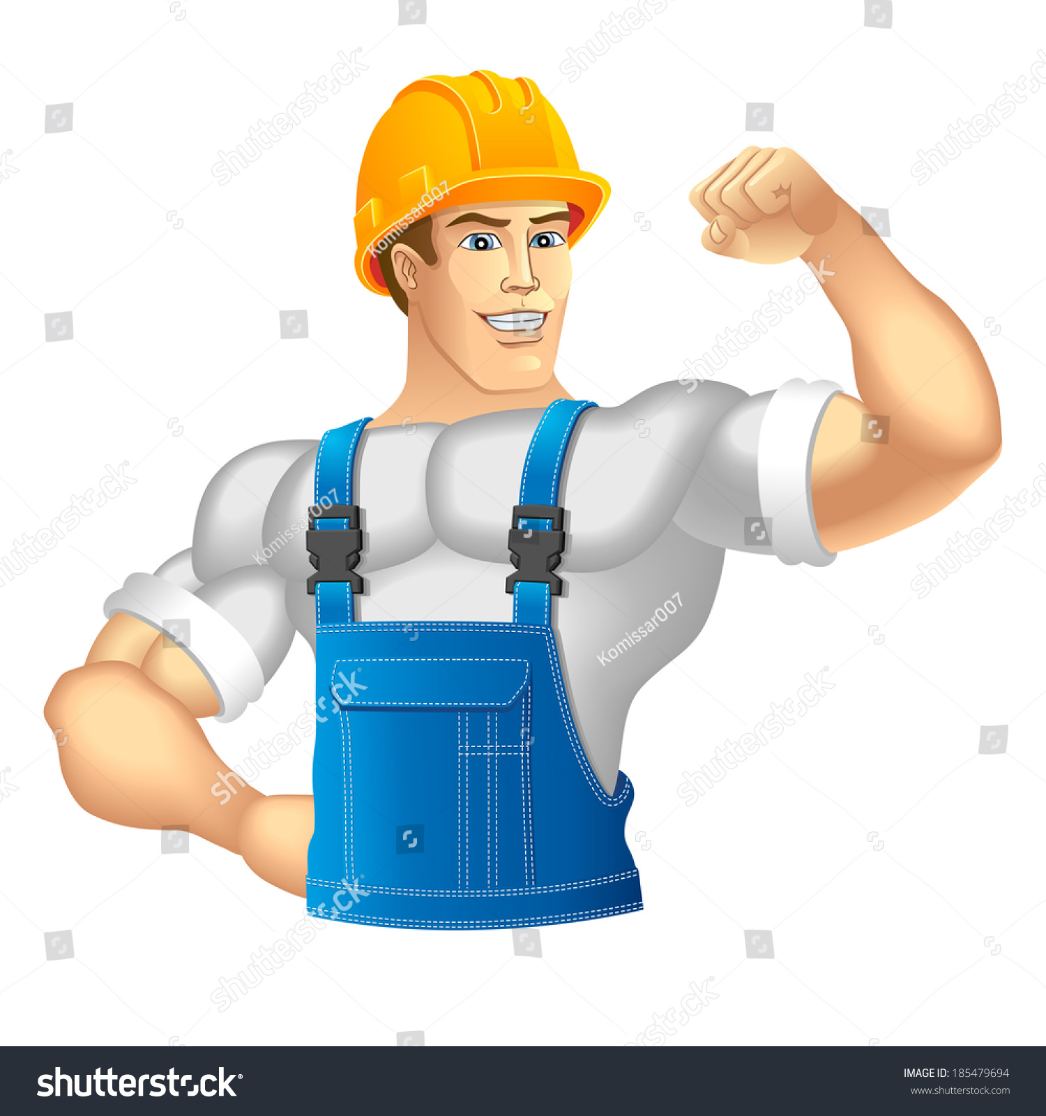 Construction Worker Vector Illustration Stock Vector (Royalty Free ...