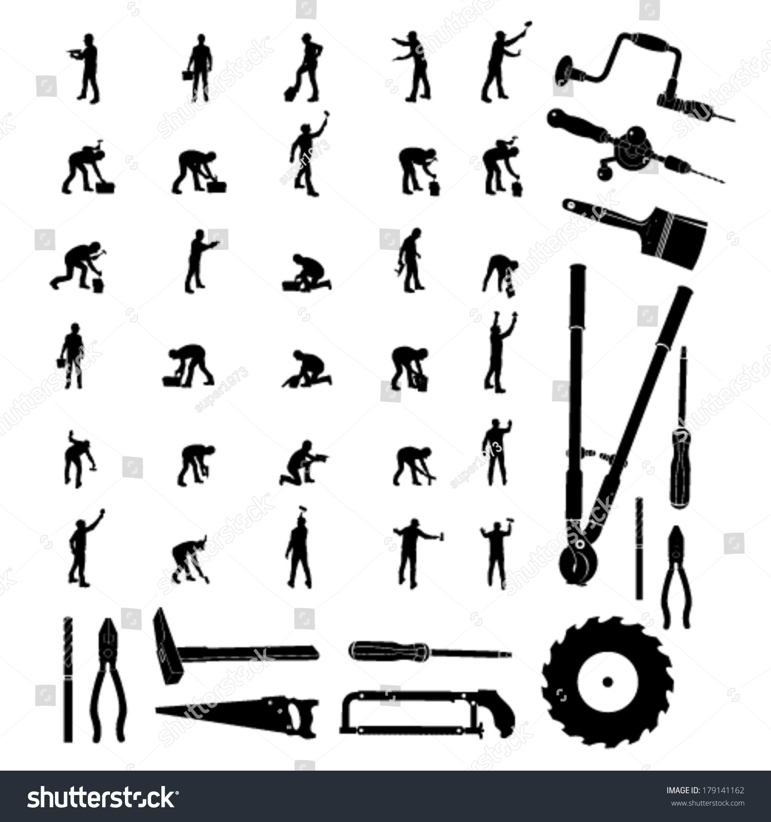 Construction Workers Vector Illustration Stock Vector (Royalty Free ...
