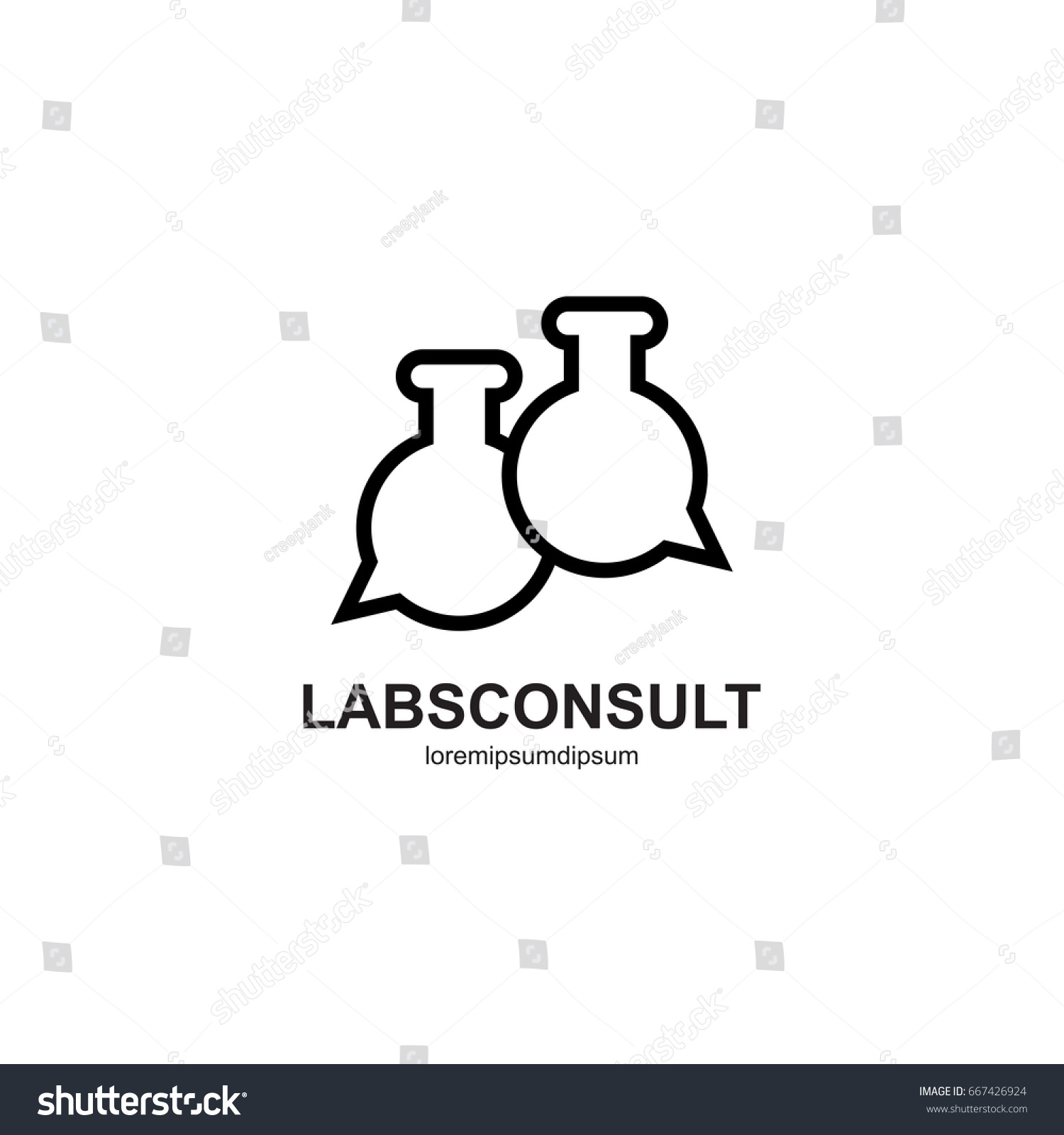 Consultant Laboratory Logo Design Template Vector Stock Vector (Royalty ...
