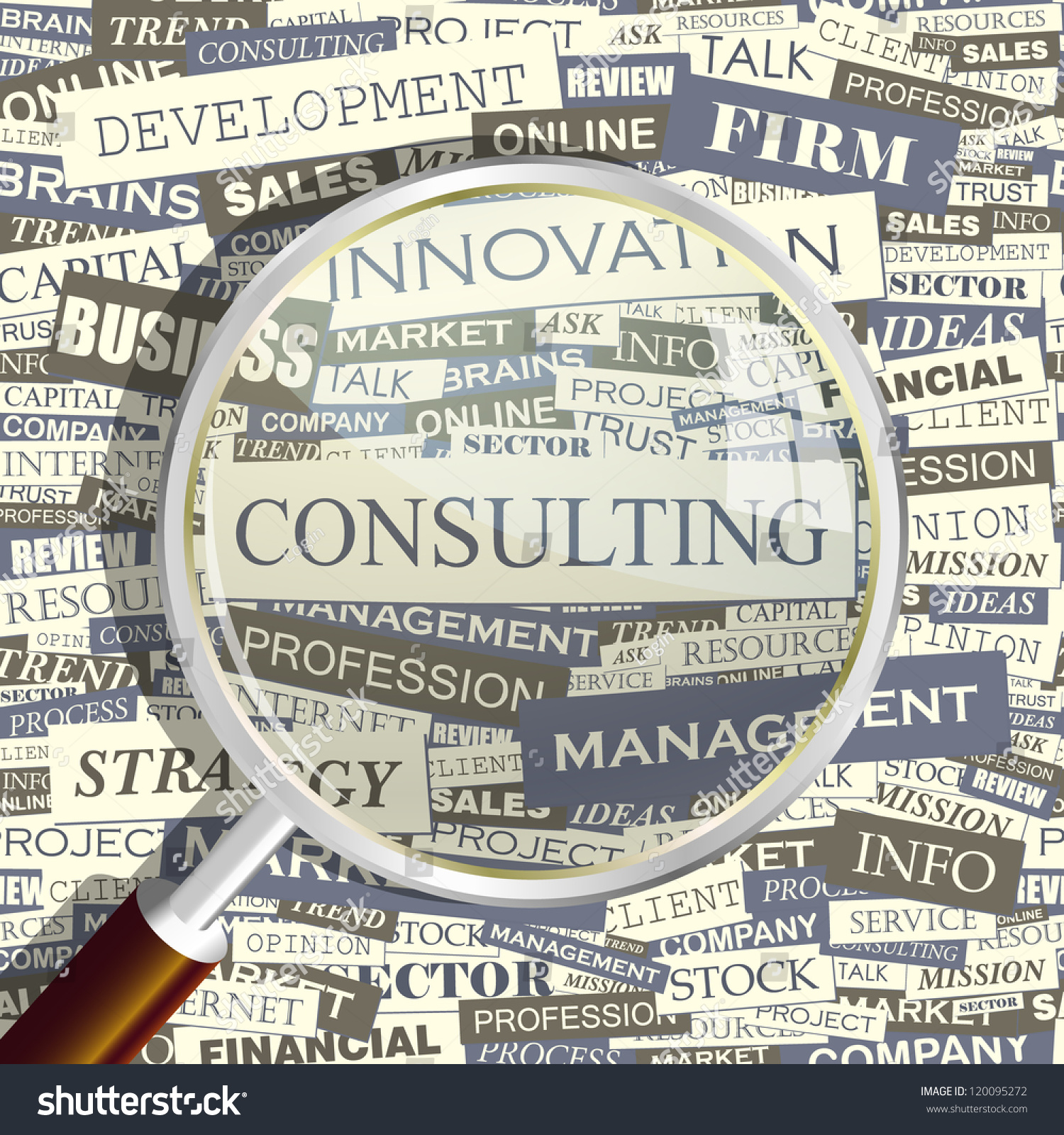 Consulting Word Collage Vector Illustration Stock Vector (Royalty Free ...