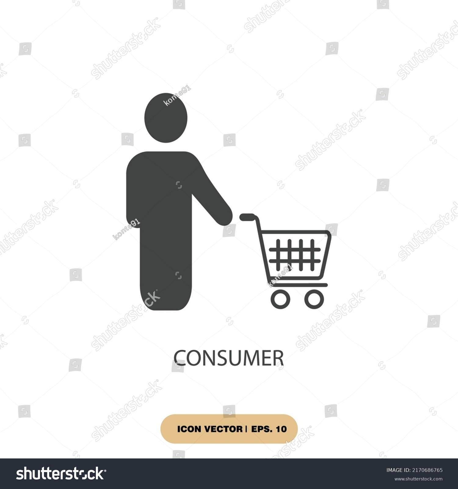 Consumer Icons Symbol Vector Elements Infographic Stock Vector (Royalty ...