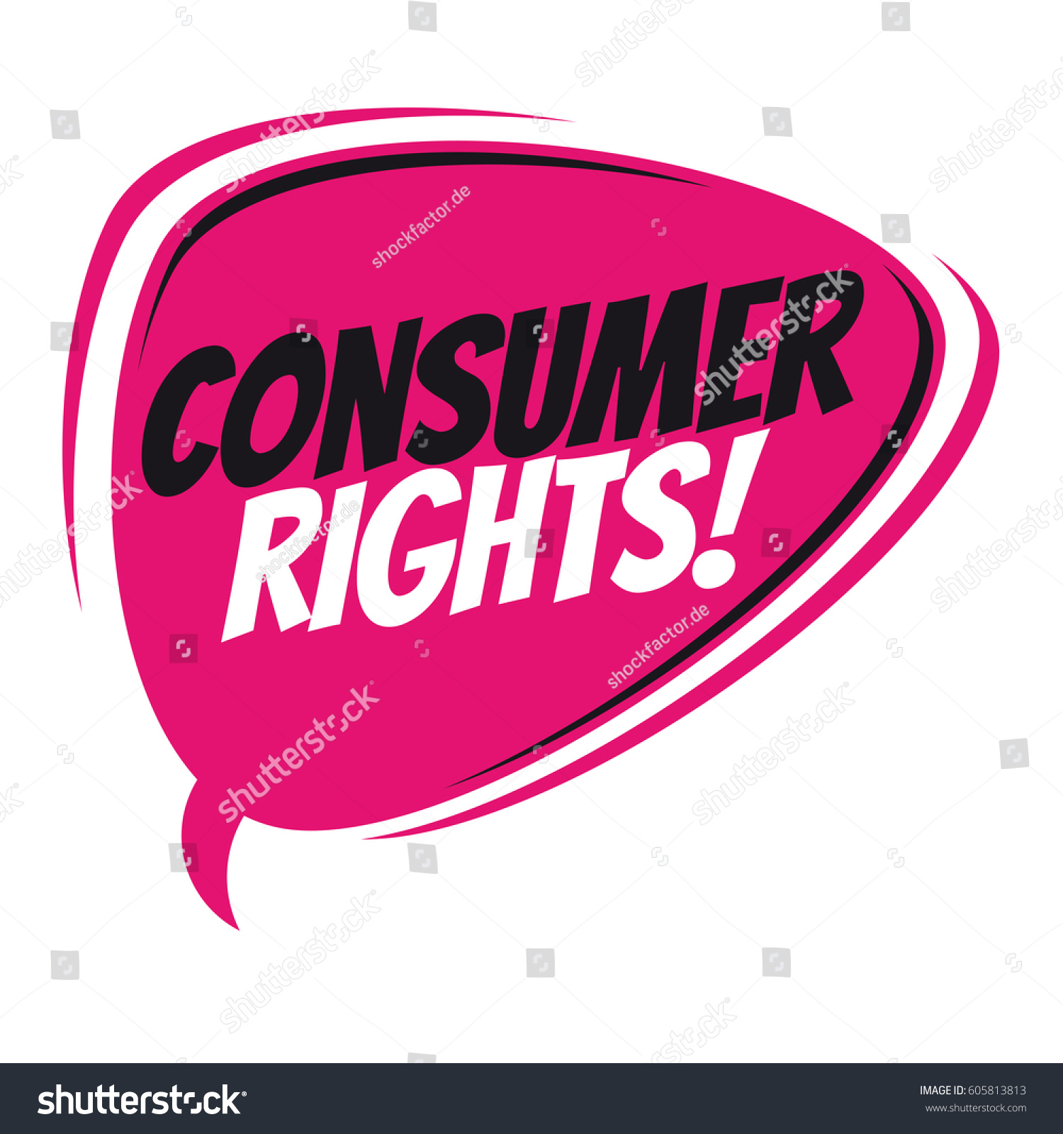 Consumer Rights Retro Speech Bubble Stock Vector (Royalty Free ...