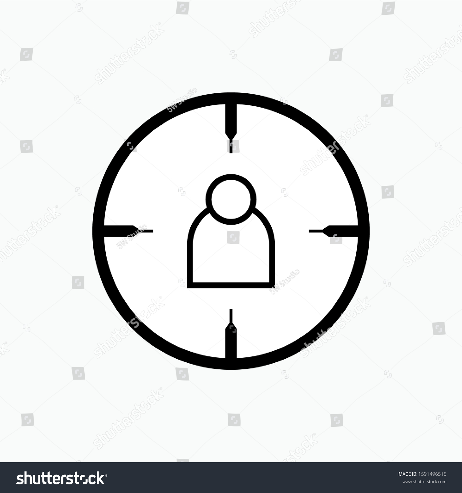 Consumer Target Vector Sign Symbol Design: vector de stock (libre de ...