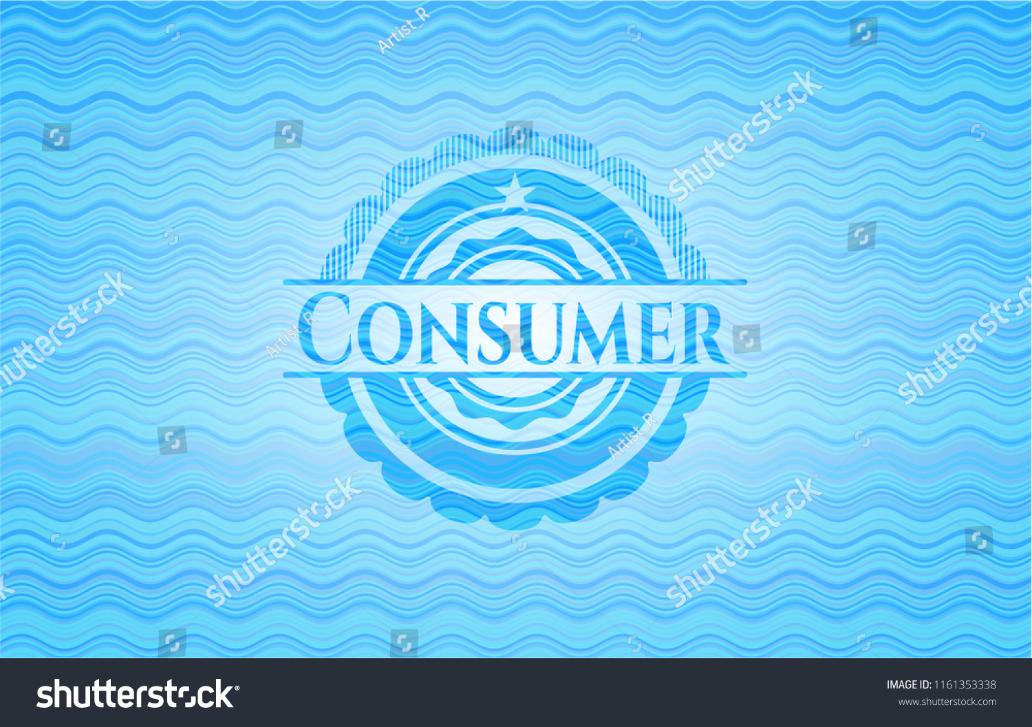 Consumer Water Concept Emblem Background Stock Vector (Royalty Free ...