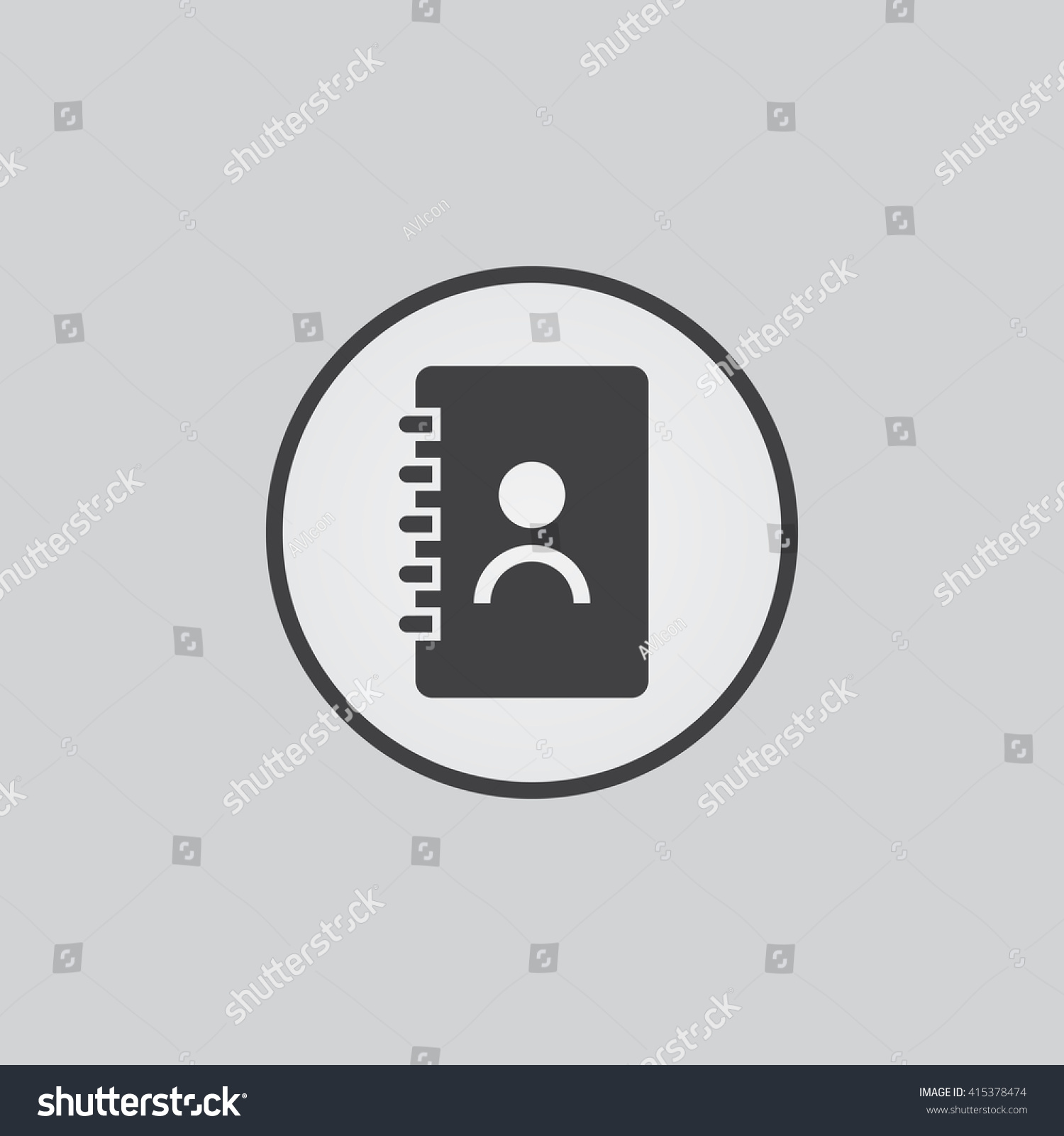 Contact Book Icon Stock Vector (Royalty Free) 415378474 | Shutterstock