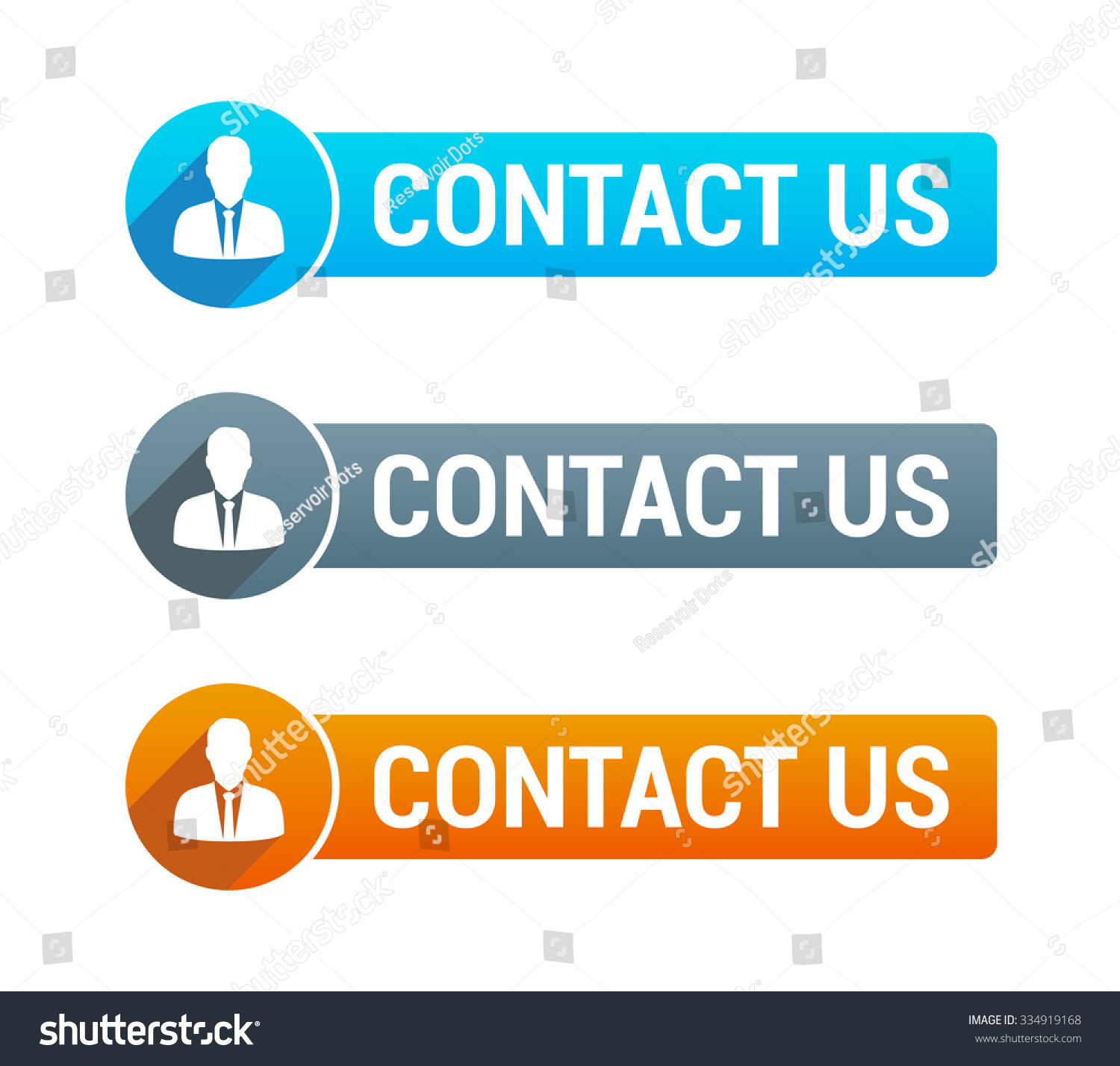 Contact Us Banner Stock Vector (Royalty Free) 334919168