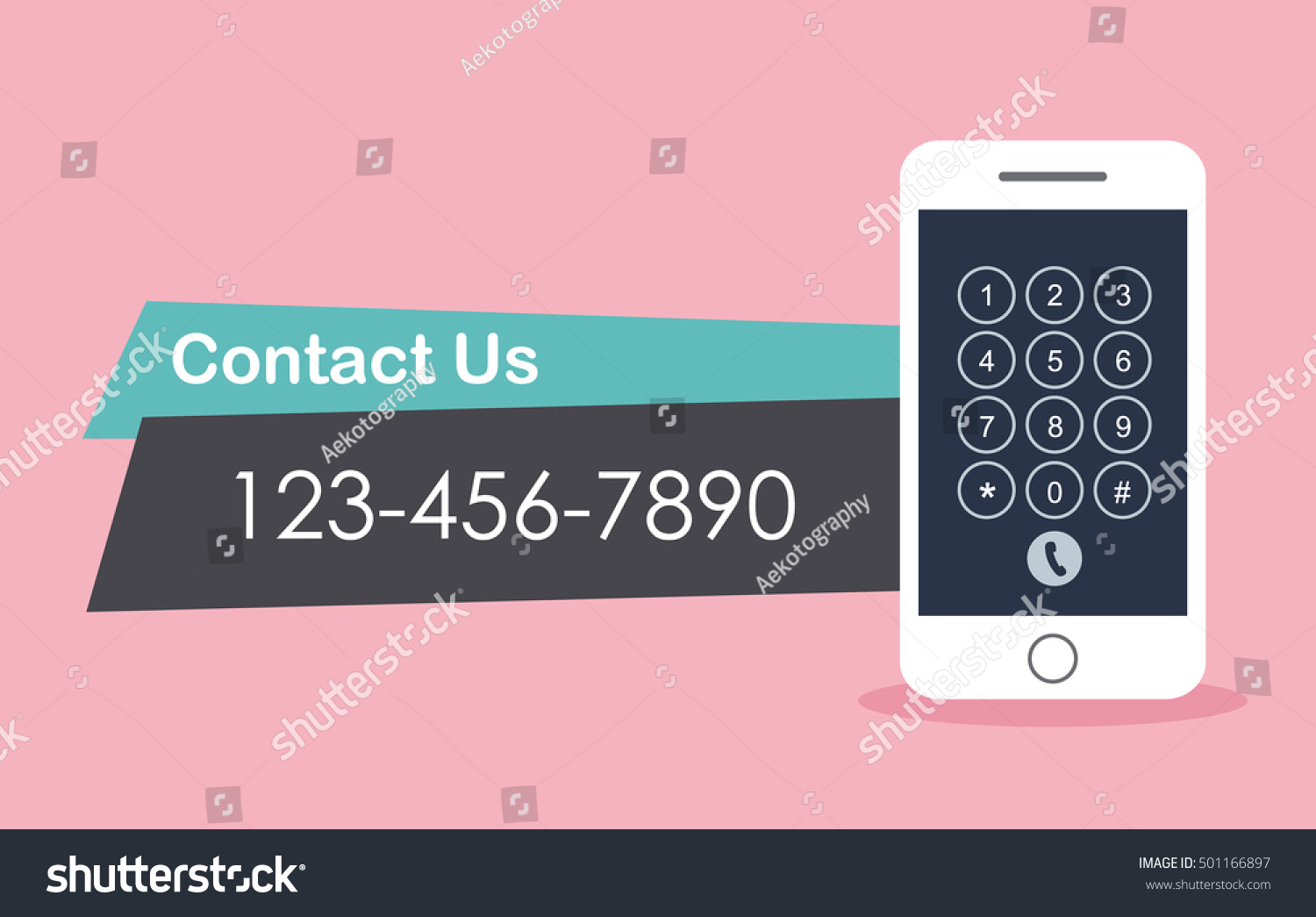 Contact Us Concept Vector Illustration Stock Vector 501166897 ...