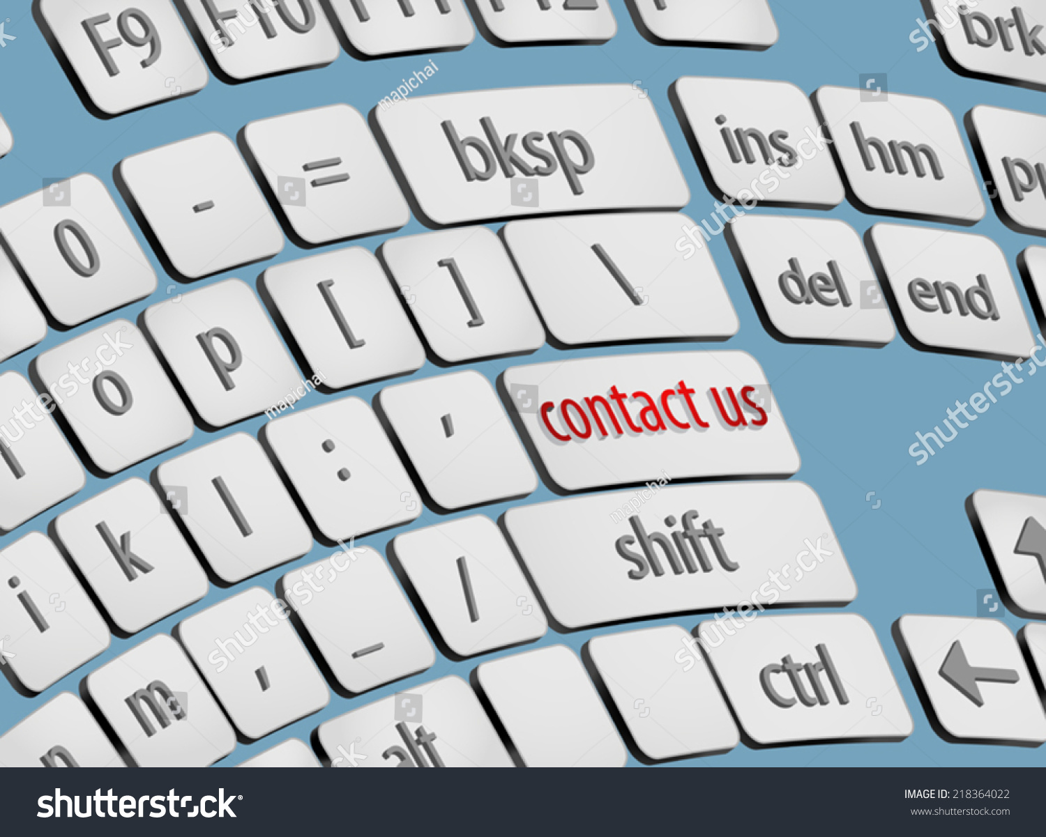 Contact Us On Screen Keyboard Vector: vetor stock (livre de direitos ...