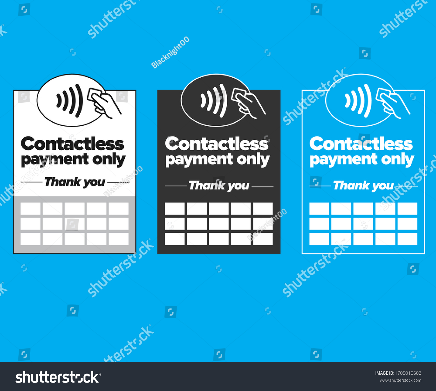 Contactless Payment Poster Logo Position Stock Vector (Royalty Free ...