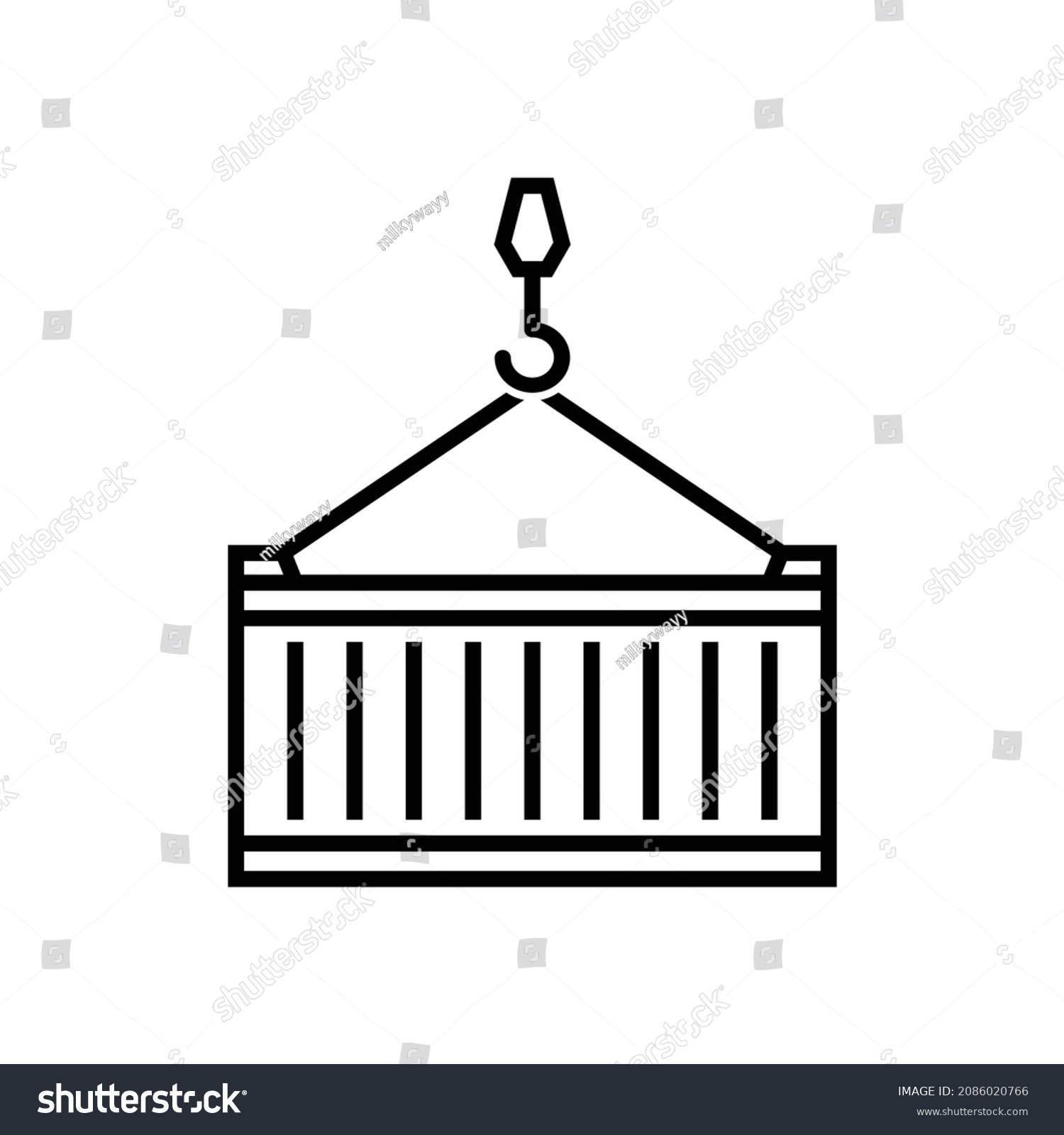 Container Icon Logistics Vector Shipping Illustration Stock Vector ...