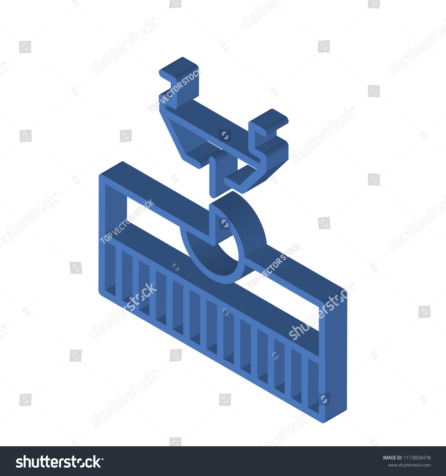 Container Isometric Left Top View 3d Stock Vector (Royalty Free ...