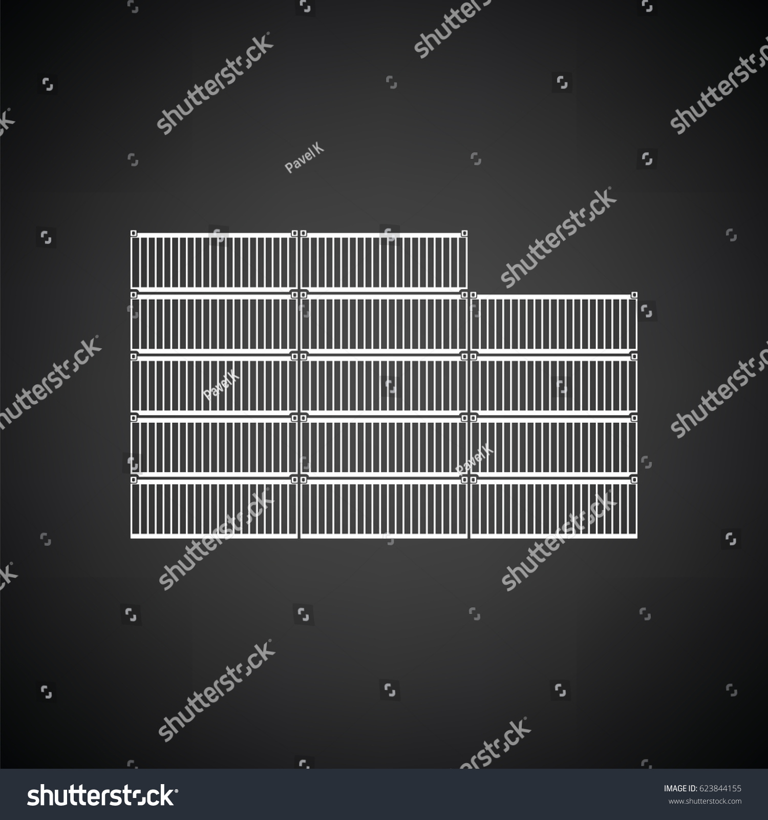 Container Stack Icon Black Background White: เวกเตอร์สต็อก (ปลอดค่า ...