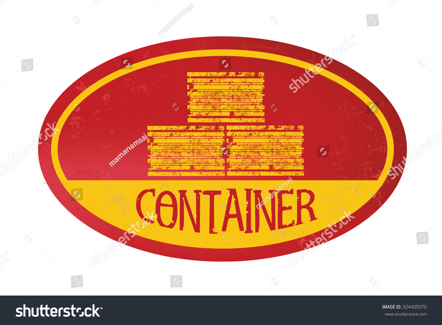 Container Stamp Designretro Stylegrunge Vector Stock Vector (Royalty ...