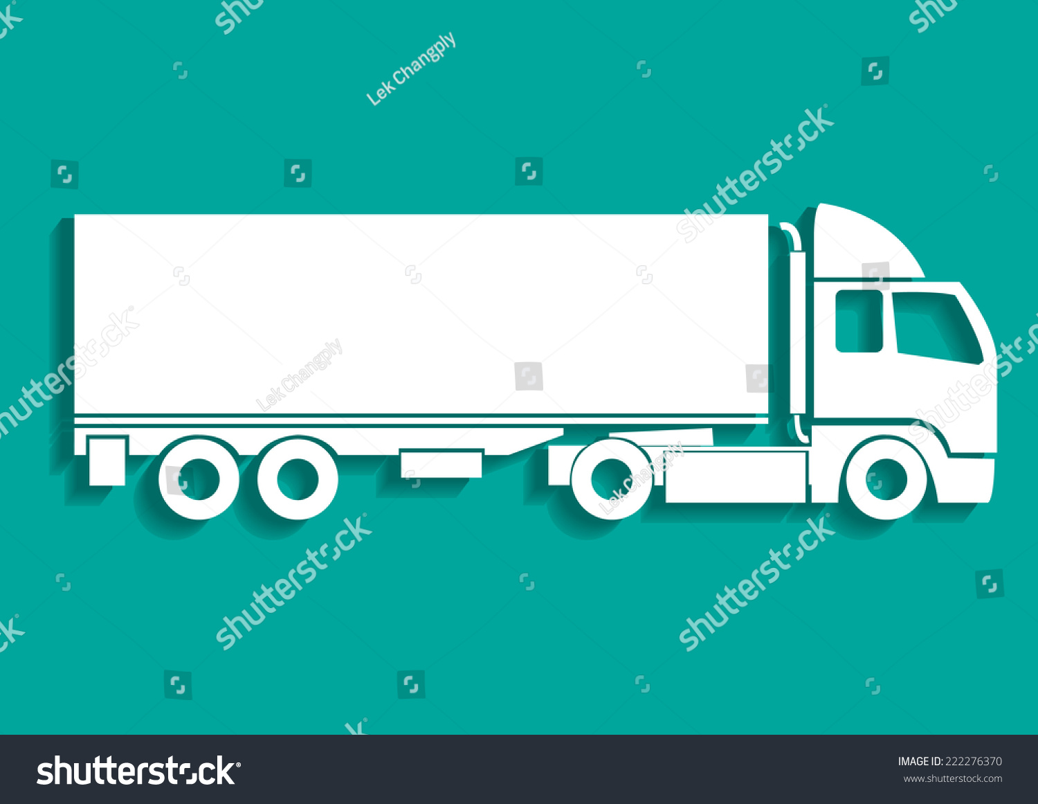 Container Truck Trailer Vector Icon Illustrations - 222276370 ...