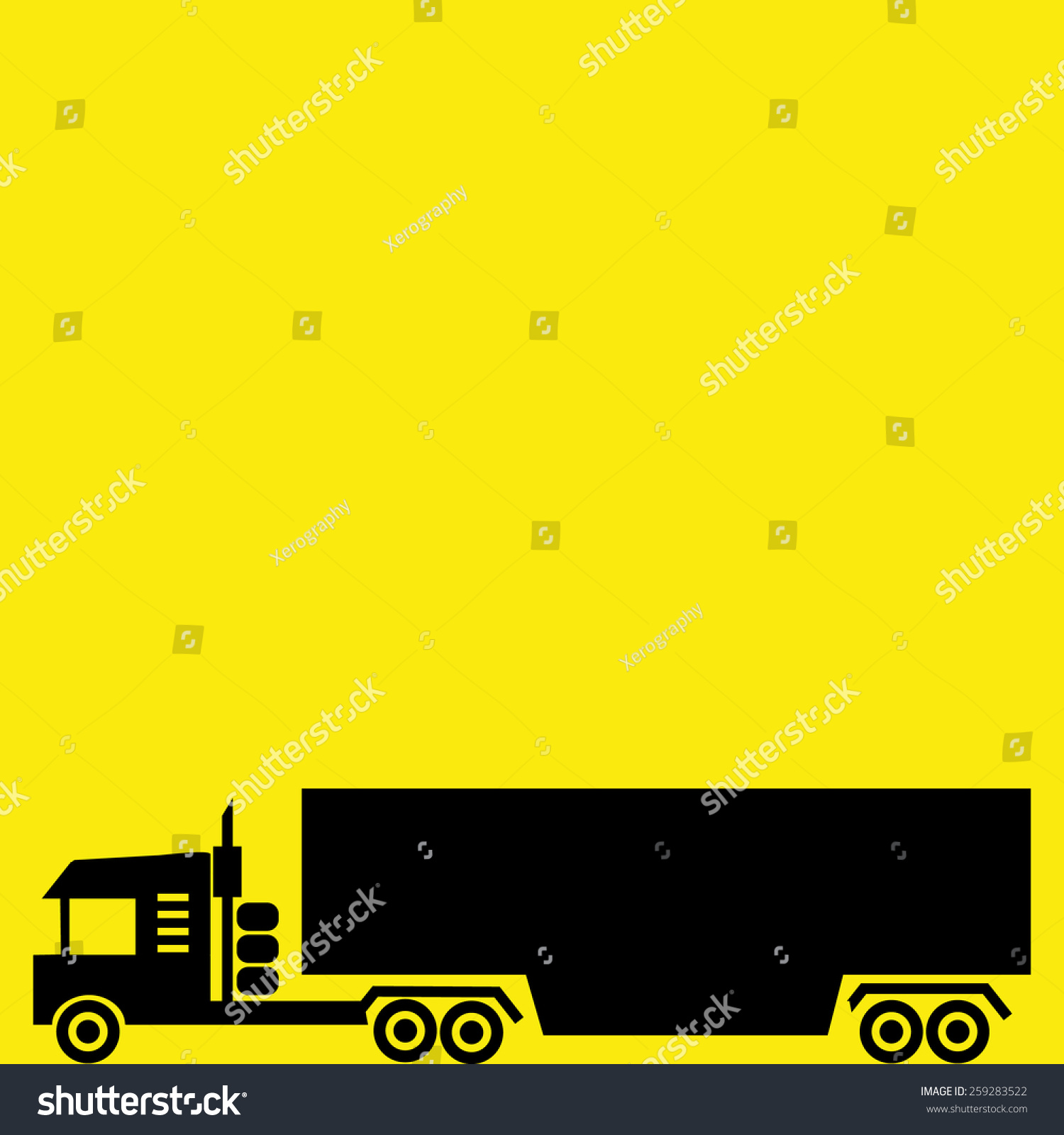 Container Truck Trailer Vector Icon Illustrations - 259283522 ...