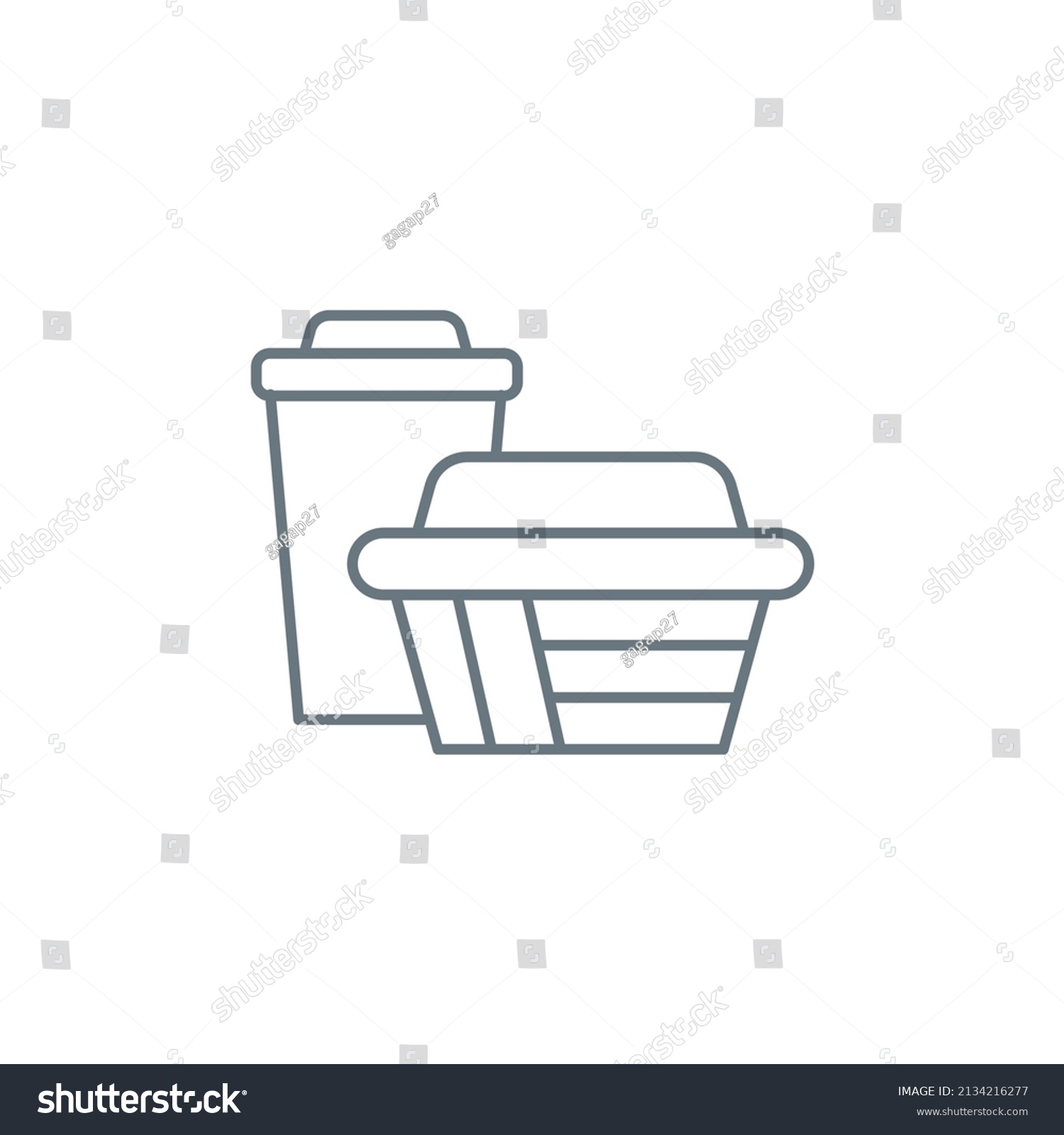 Containers Icons Symbol Vector Elements Infographic Stock Vector ...