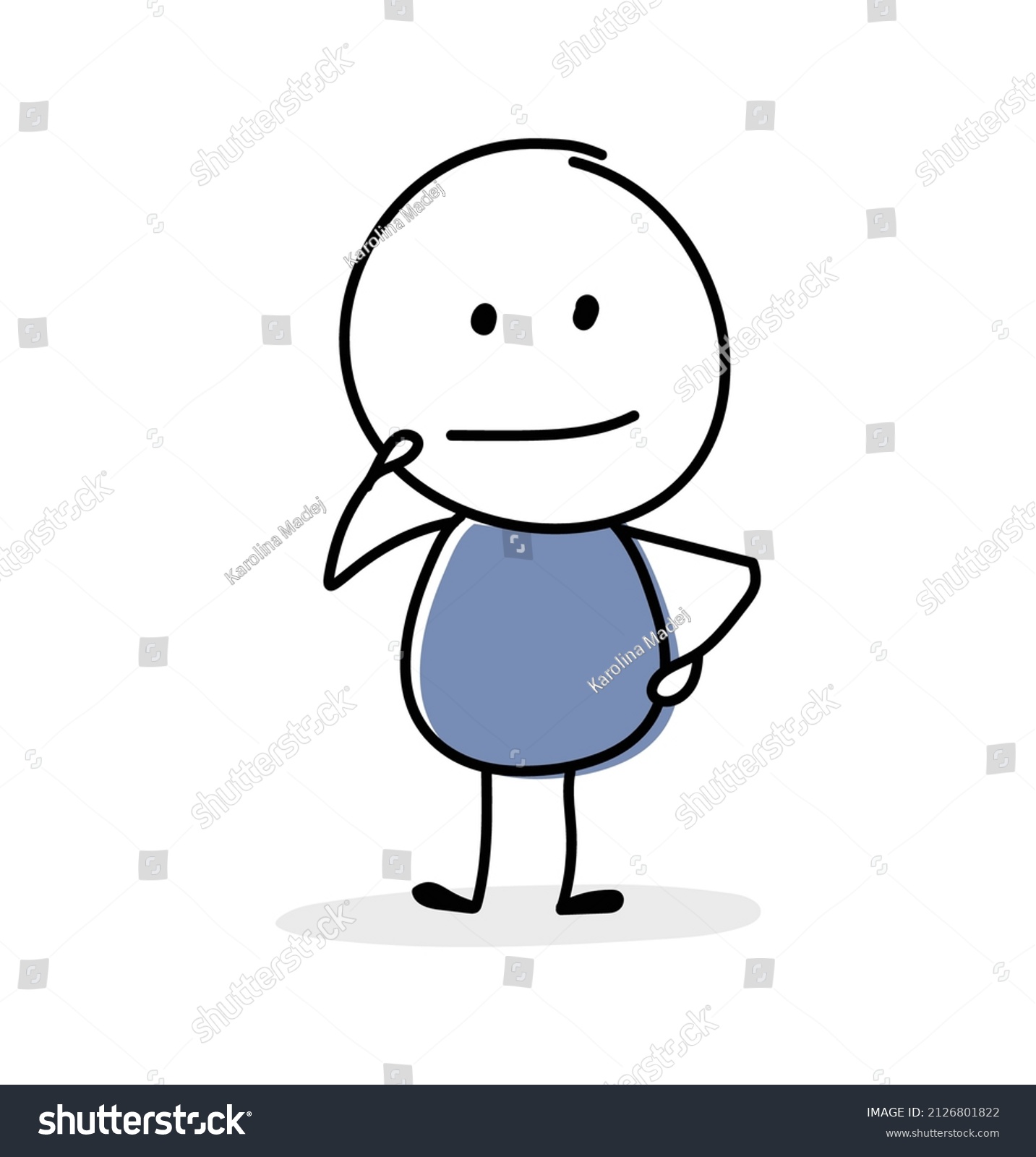 Contemplating Stickman Gestures Concept Vector Stock Vector (Royalty ... Contemplating Stickman Gestures Concept Vector Stock Vector (Royalty ...