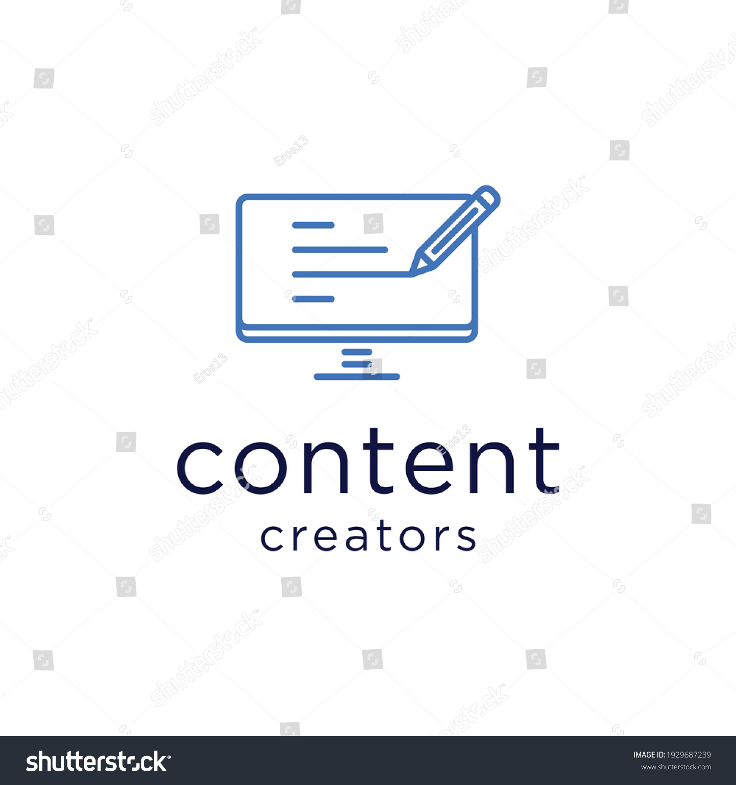 Content Creator Logo Vector Modern Simple Stock Vector (Royalty Free ...