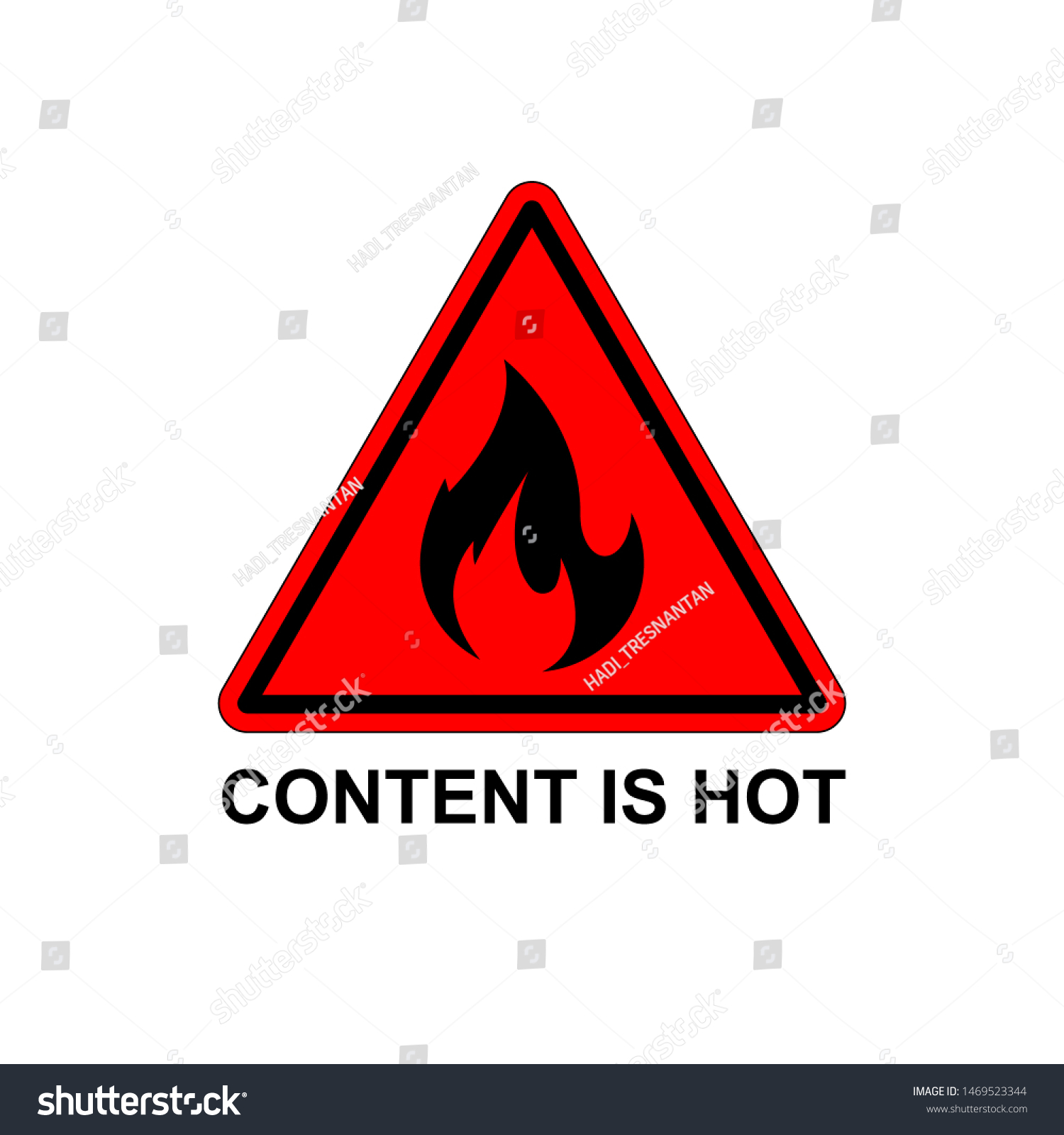Content Hot Sign Symbol Vector Caution Stock Vector (Royalty Free ...