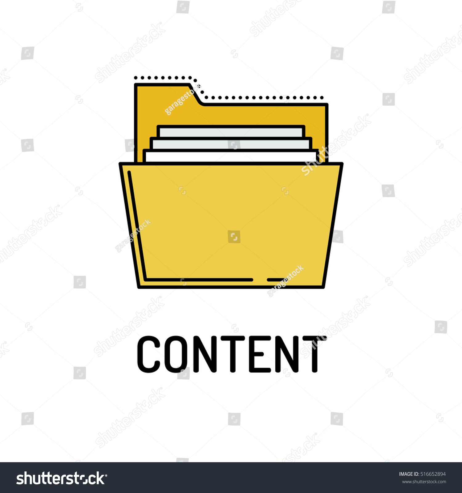 Content Line Icon Stock Vector (Royalty Free) 516652894 | Shutterstock