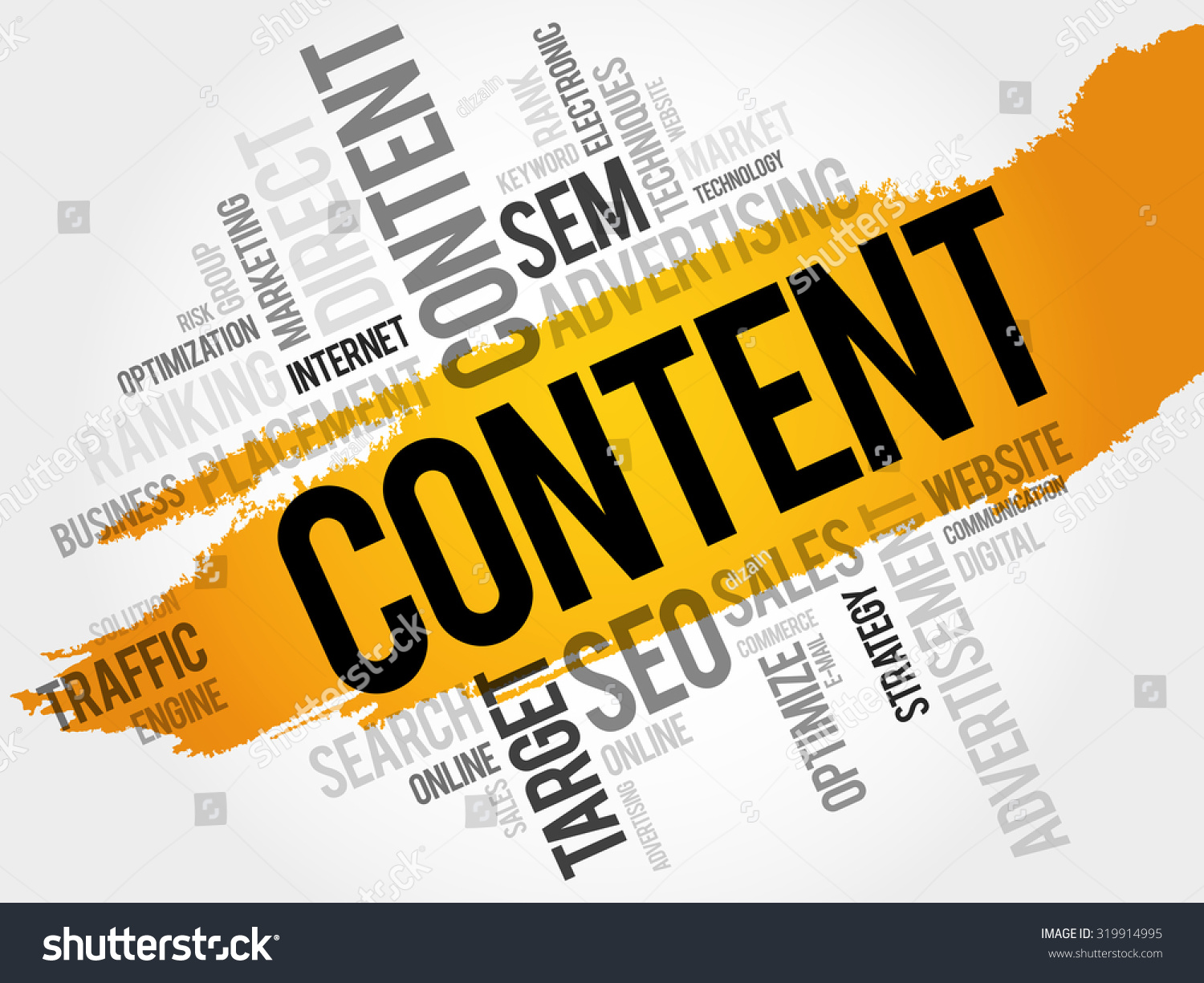 Content Word Cloud Business Concept Stock Vector (Royalty Free ...