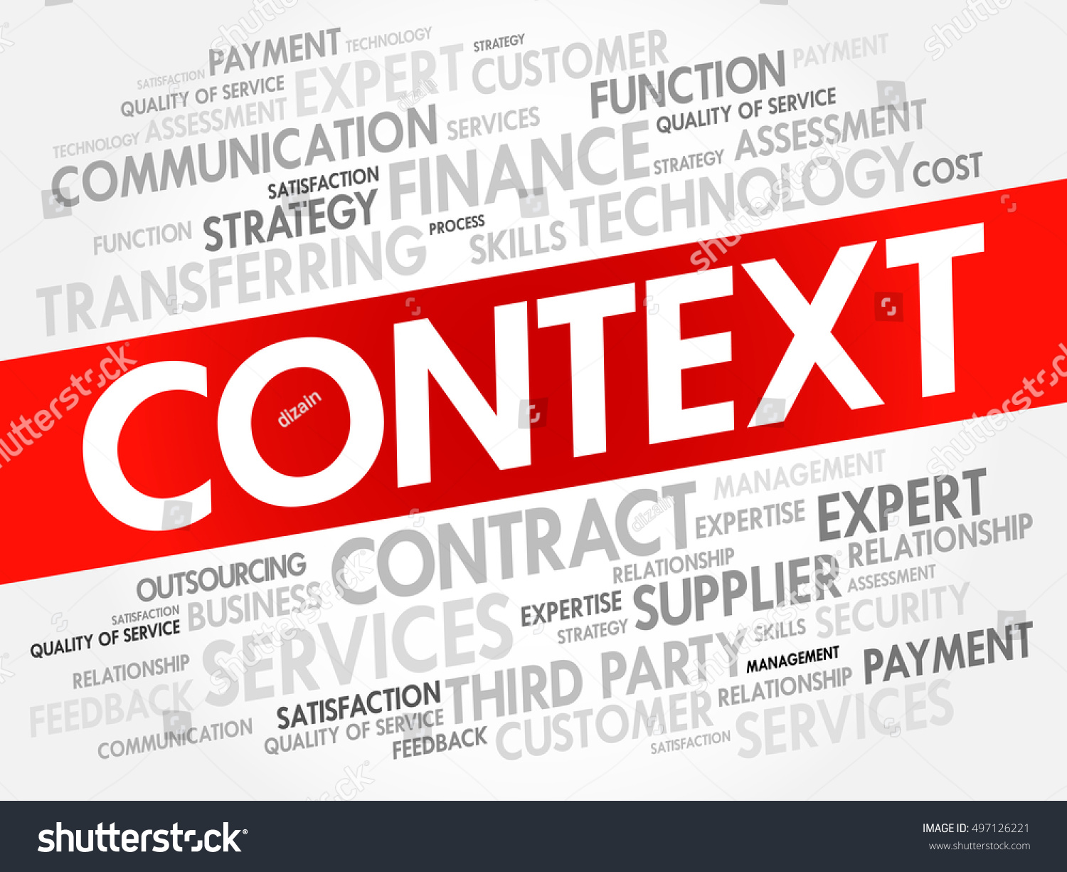 Context Word Cloud Collage Business Concept Stock Vector (Royalty Free ...