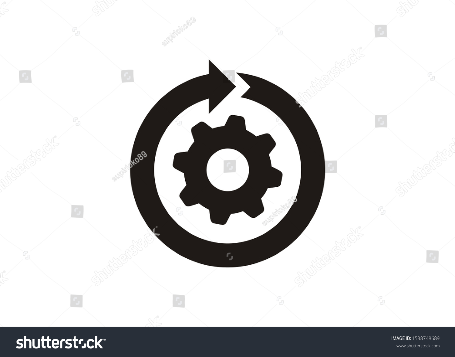 Continuous Development Simple Icon Black White Stock Vector (Royalty ...
