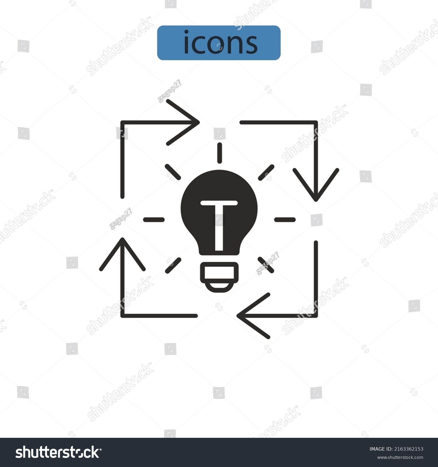 Continuous Icons Symbol Vector Elements Infographic Stock Vector ...