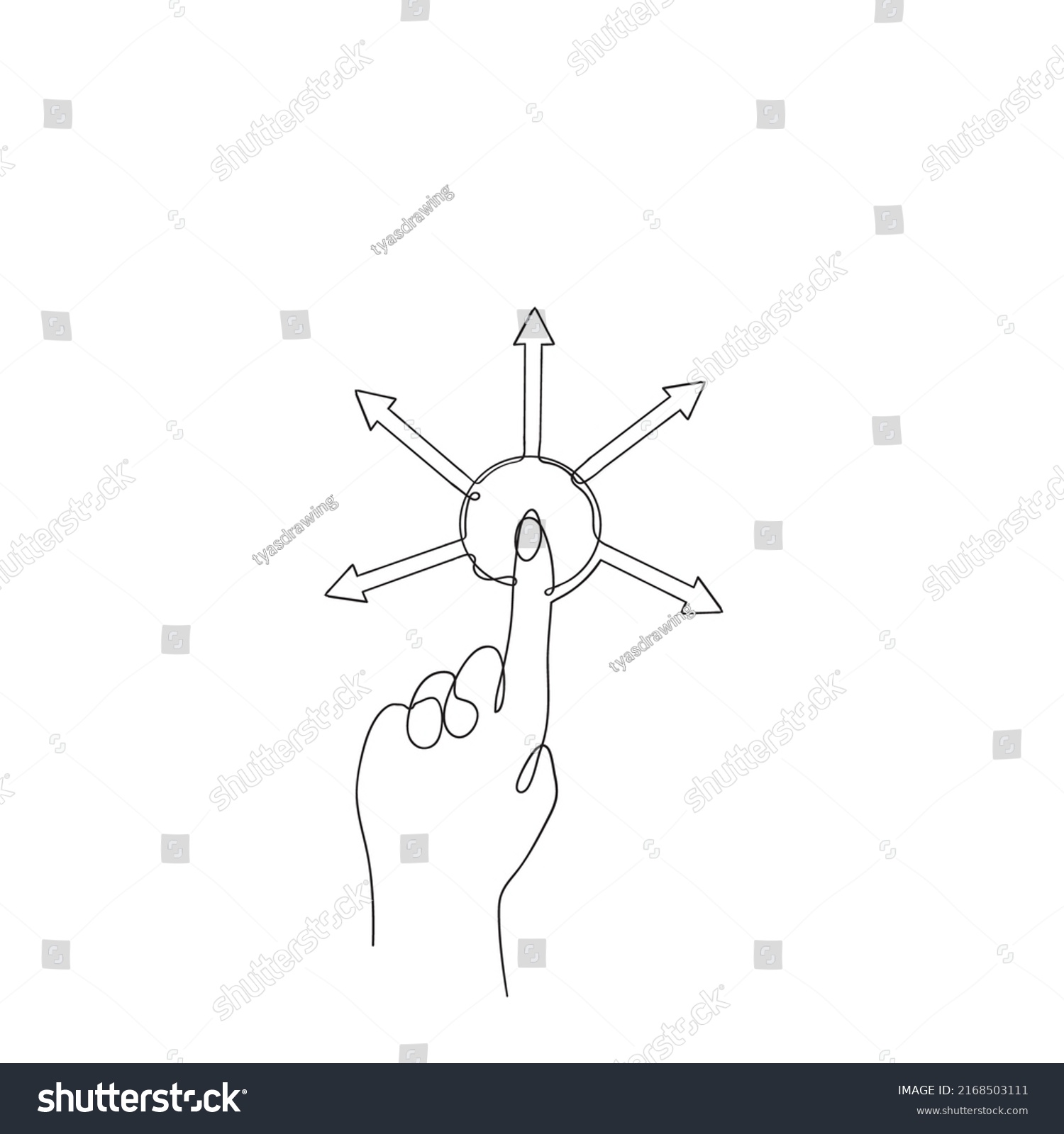 Continuous Line Drawing Choice Icon Illustration Stock Vector (Royalty ...
