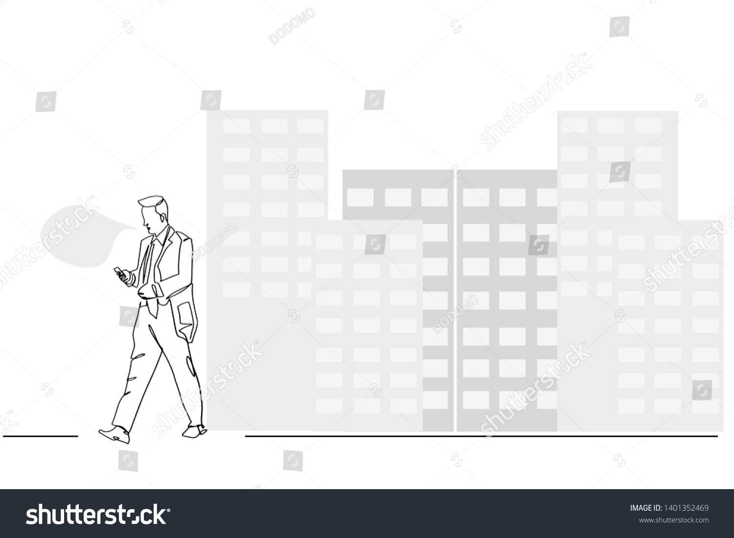 Continuous Line Drawing Engineer Building Construction Stock Vector ...