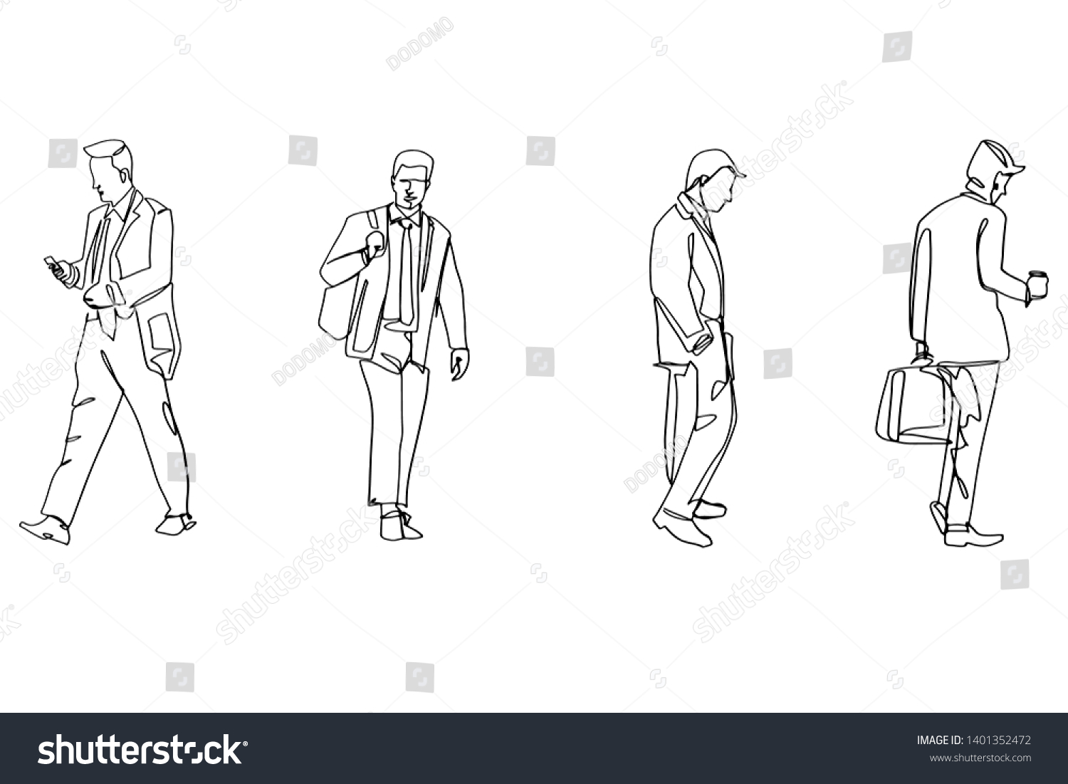 Continuous Line Drawing Engineer Building Construction Stock Vector ...