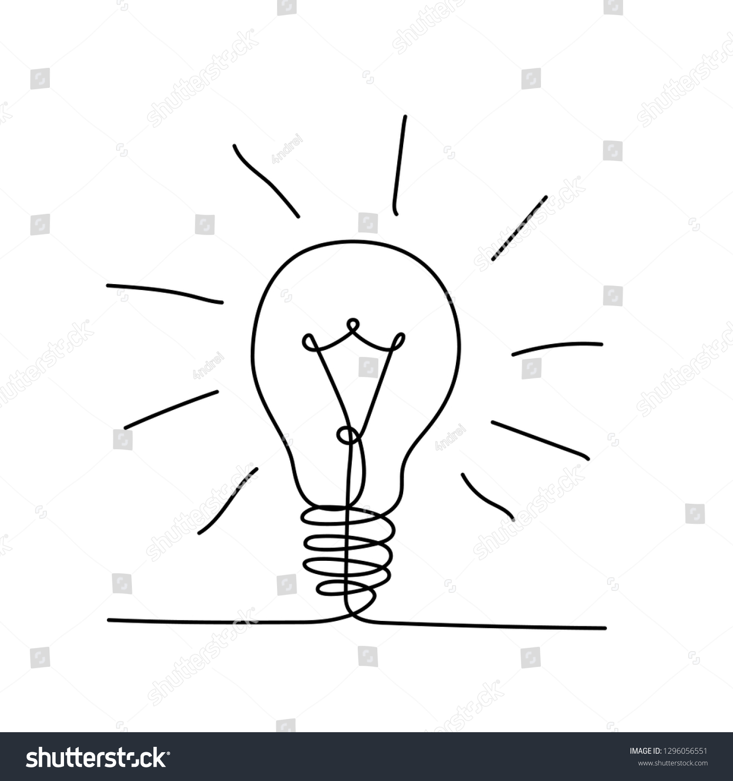 Continuous Line Drawing Light Bulb Vector: เวกเตอร์สต็อก (ปลอดค่า ... Continuous Line Drawing Light Bulb Vector: เวกเตอร์สต็อก (ปลอดค่า ...